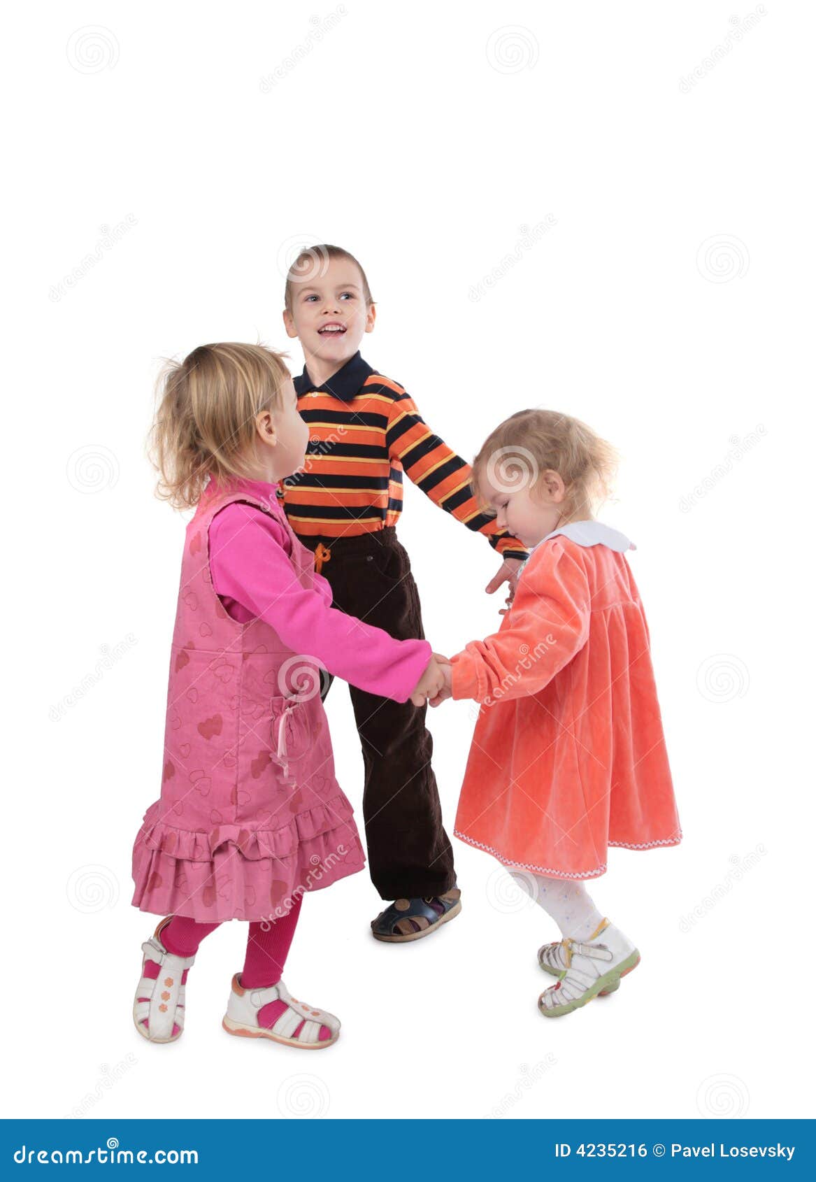 Dancing children 2 stock photo. Image of childhood, holding - 4235216