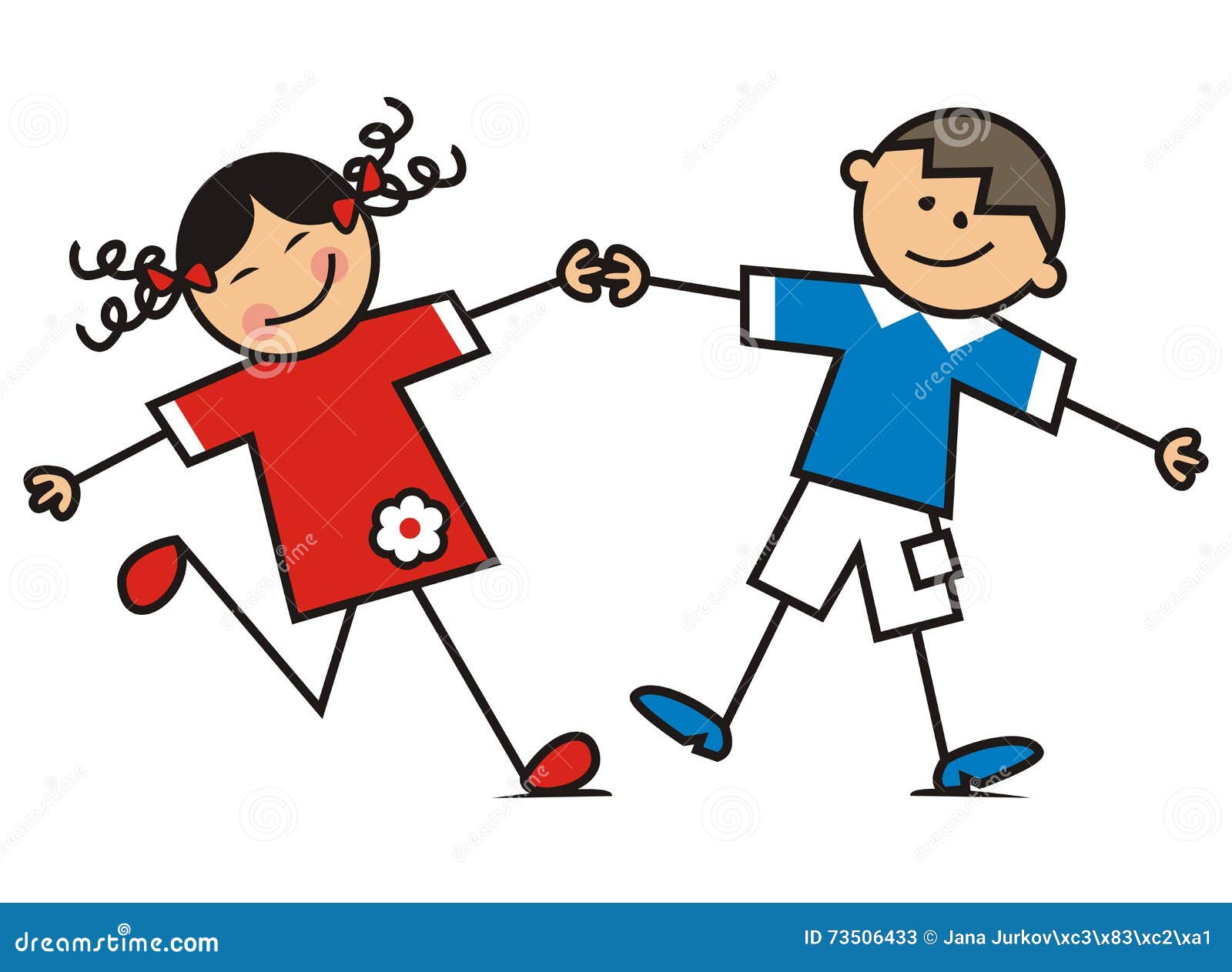 Dancing children stock vector. Illustration of happy - 73506433