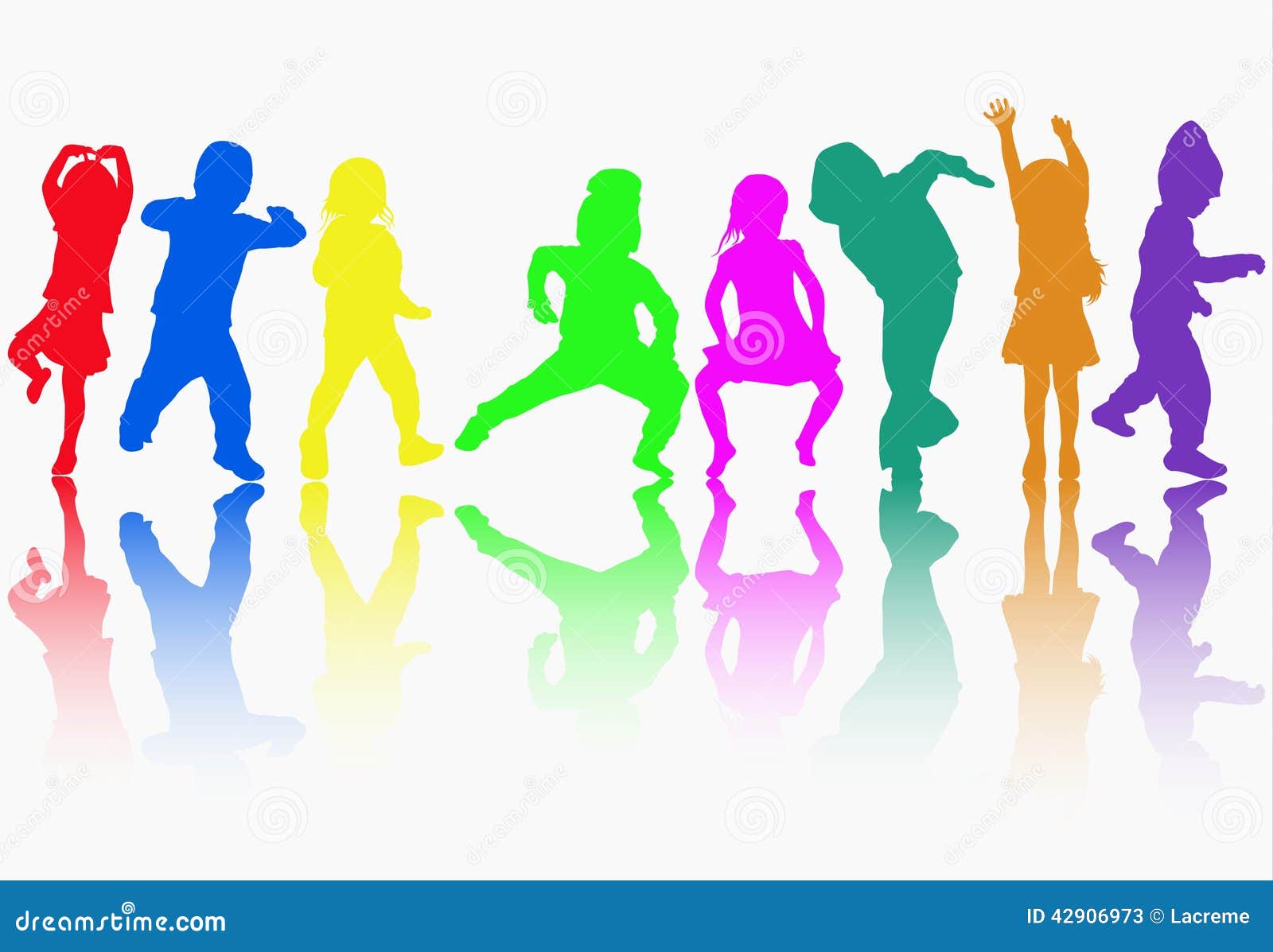 Dancing Children Silhouettes Stock Vector - Illustration of design ...