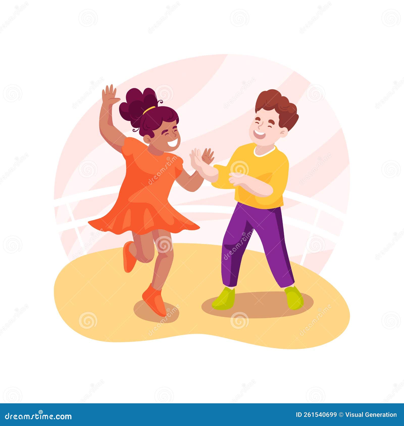 Dancing Class Isolated Cartoon Vector Illustration. Stock Vector ...