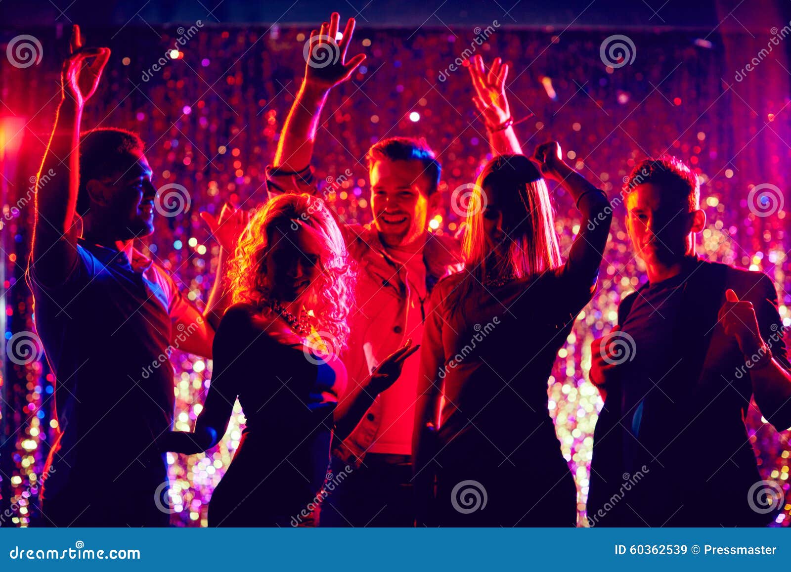 Dancing clubbers stock image. Image of person, nightlife - 60362539