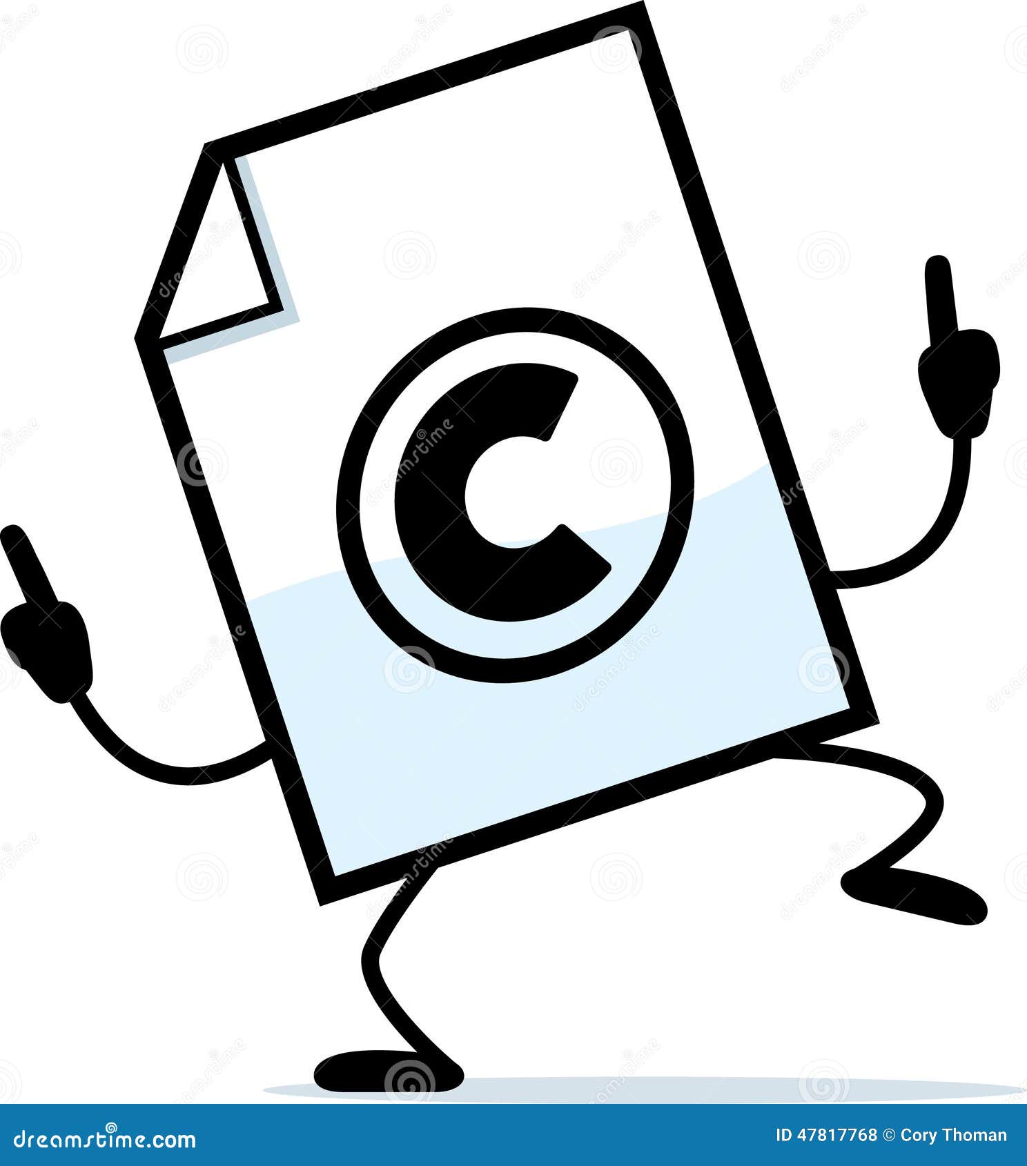 Dancing Copyright stock vector. Illustration of clip - 47817768