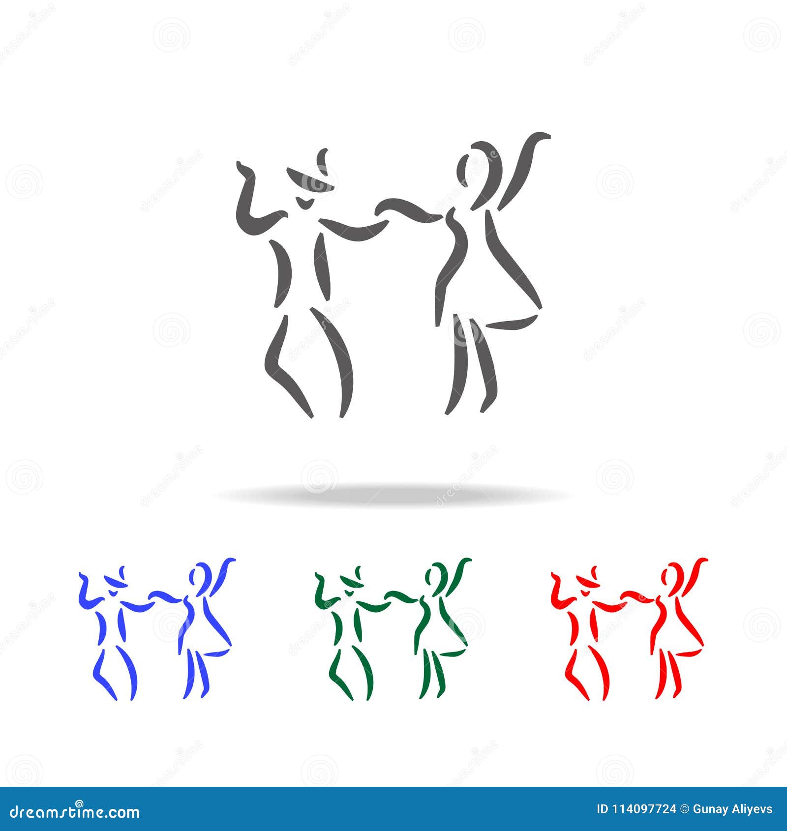 Dancing Couple Icon. Elements of Dance Multi Colored Icons. Premium ...