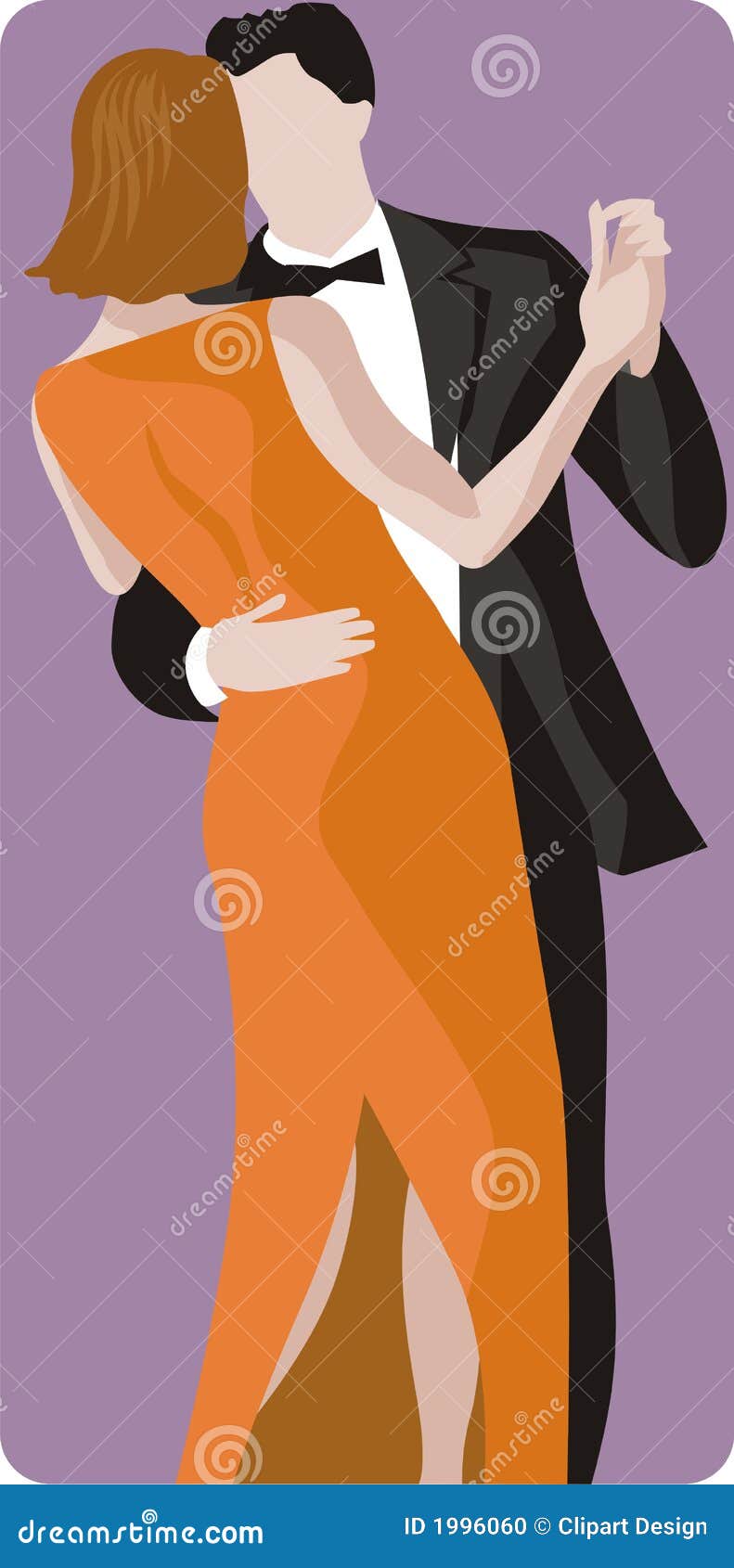 Dancing Couple Illustration Stock Vector - Illustration of vector ...