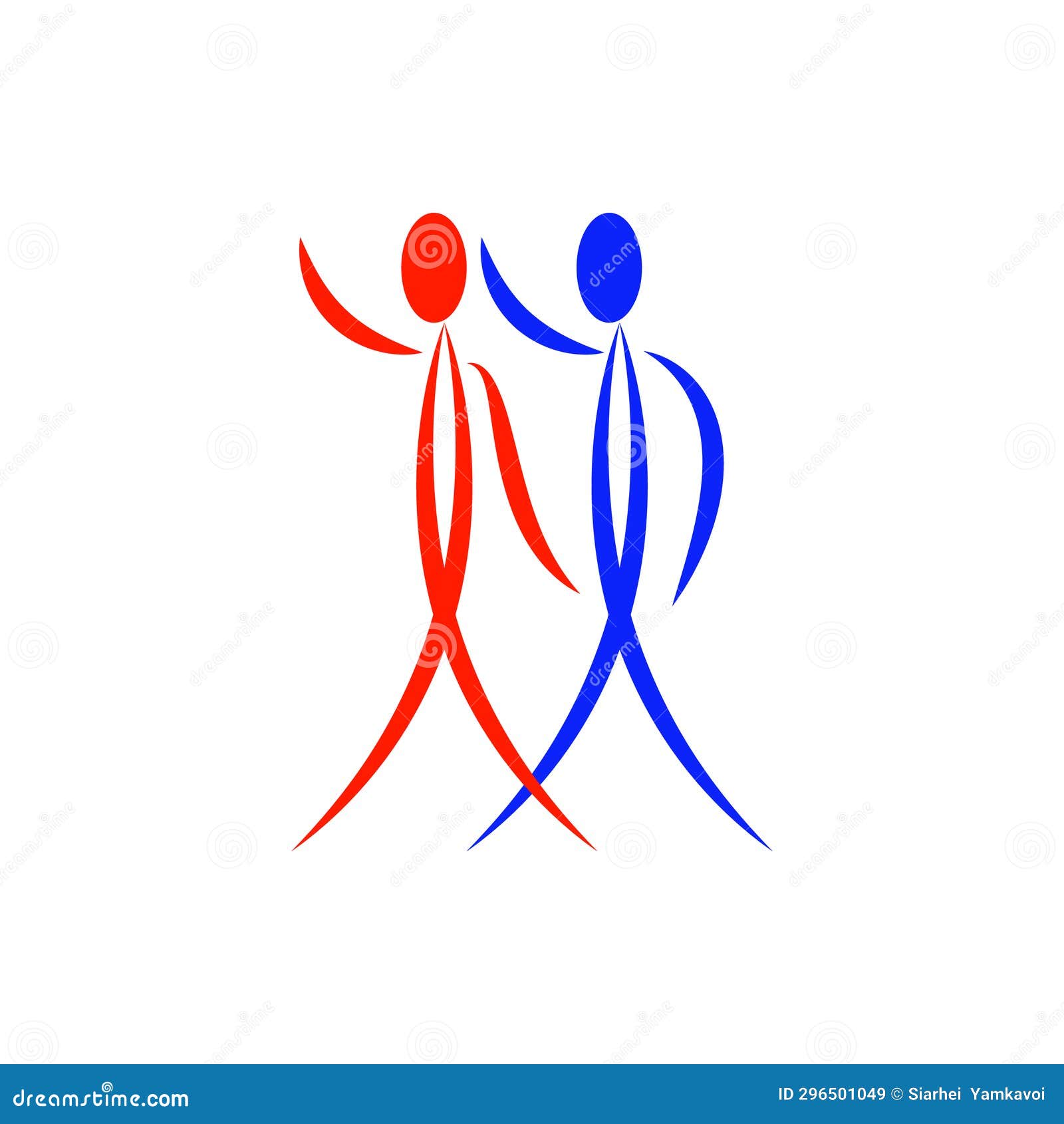 Dancing Couple Logo. Vector Abstract Colorful Silhouettes. Stock Vector ...