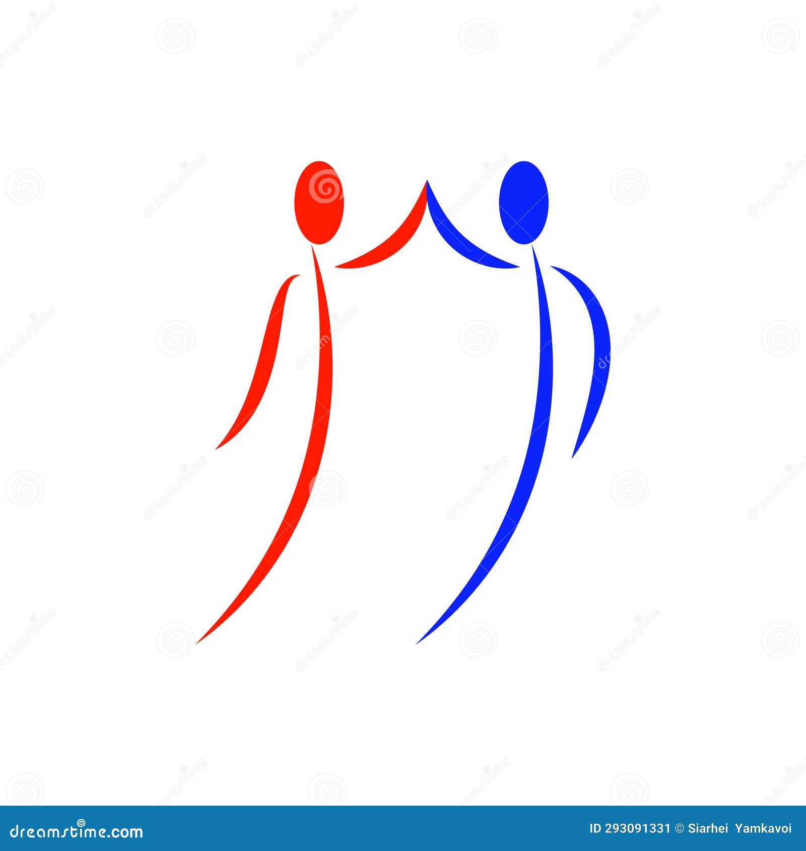 Dancing Couple Logo. Vector Abstract Silhouettes. Stock Illustration ...
