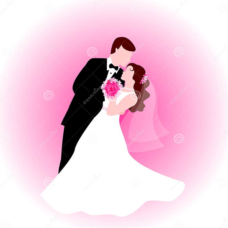 Dancing Couple with Pink Background Stock Vector - Illustration of ...