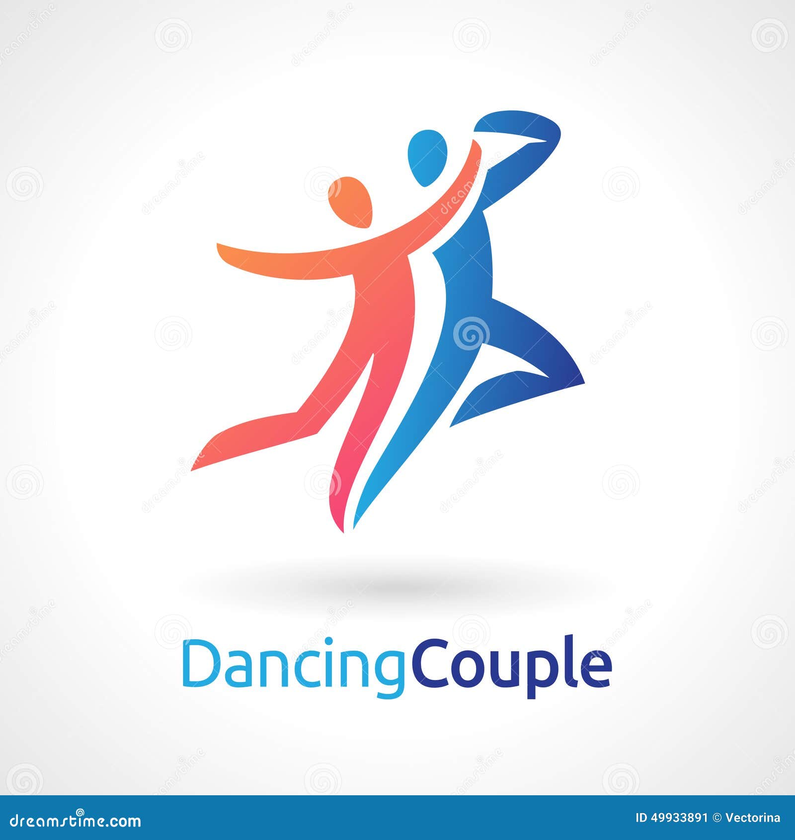 Dancing Couple Vector Symbol Stock Vector - Illustration of abstract ...
