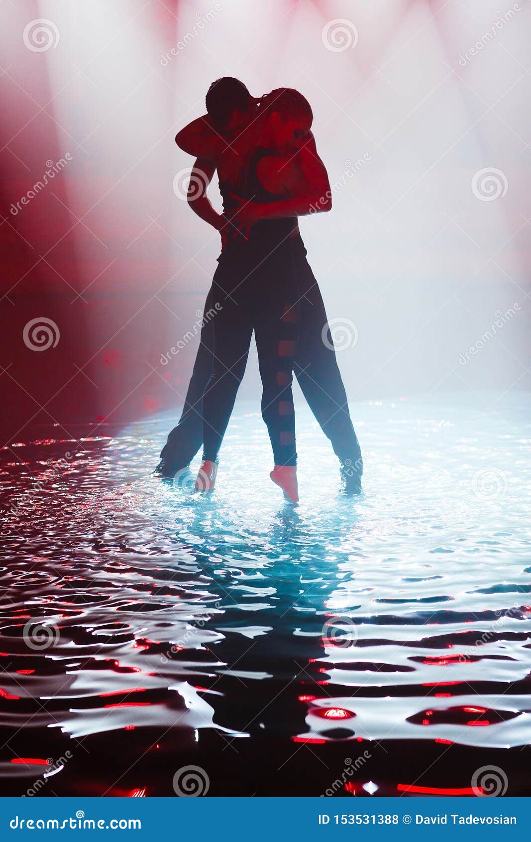 Dancing Couple. Couple Dancing in the Water. Stock Photo - Image of ...