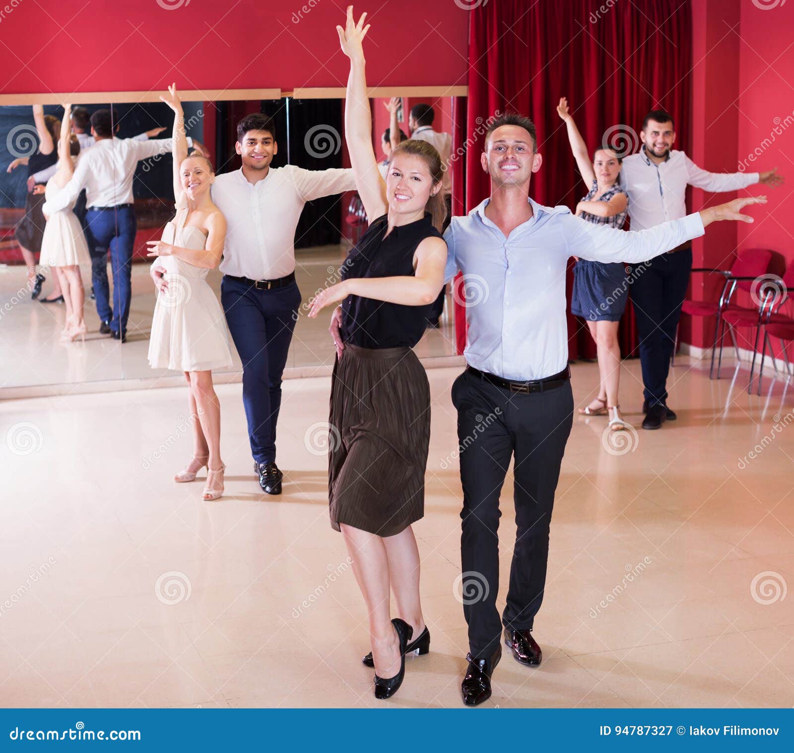 Dancing Couples Enjoying Latin Dances Stock Image - Image of european ...