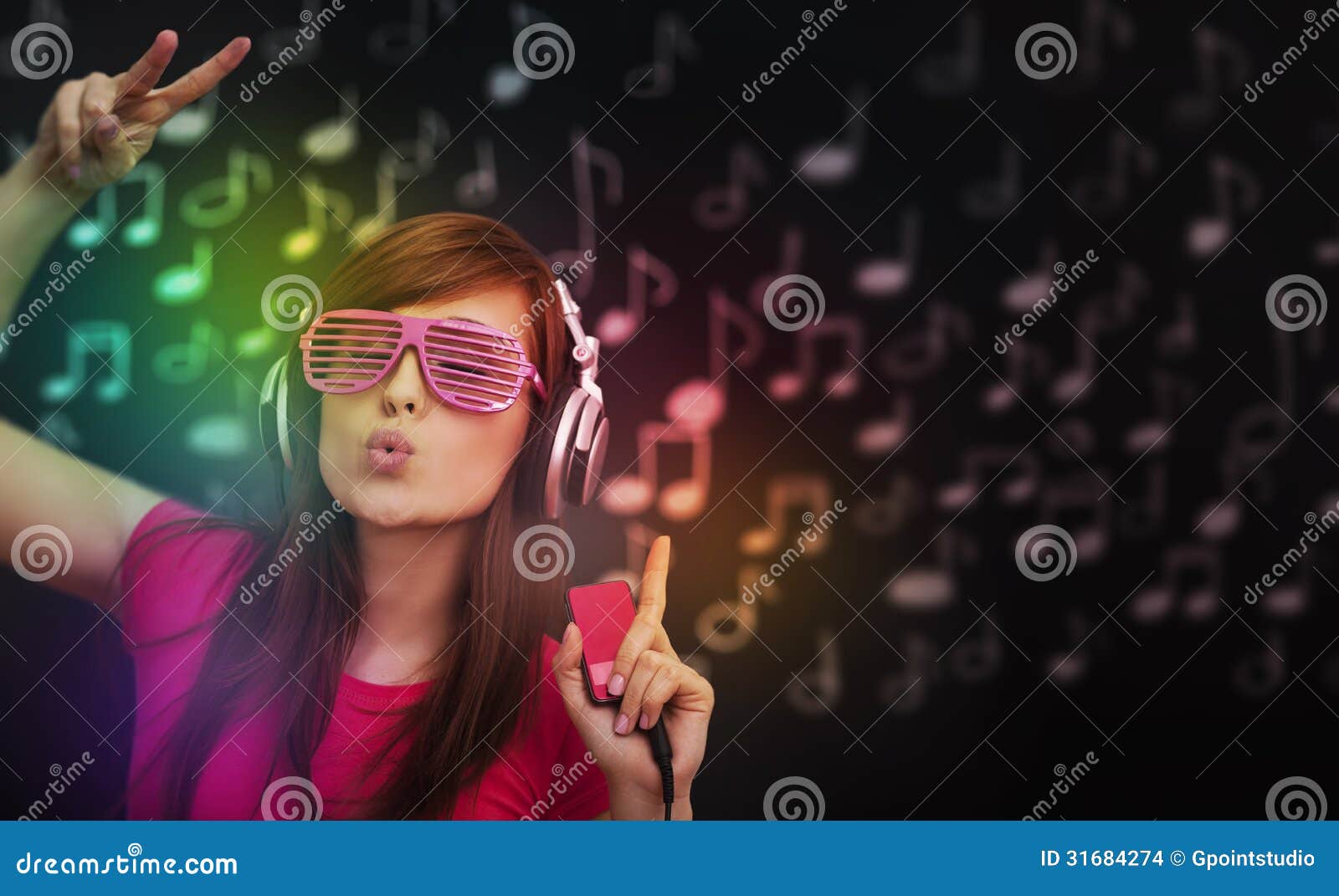 Dancing crazy woman stock photo. Image of closed, entertainment - 31684274