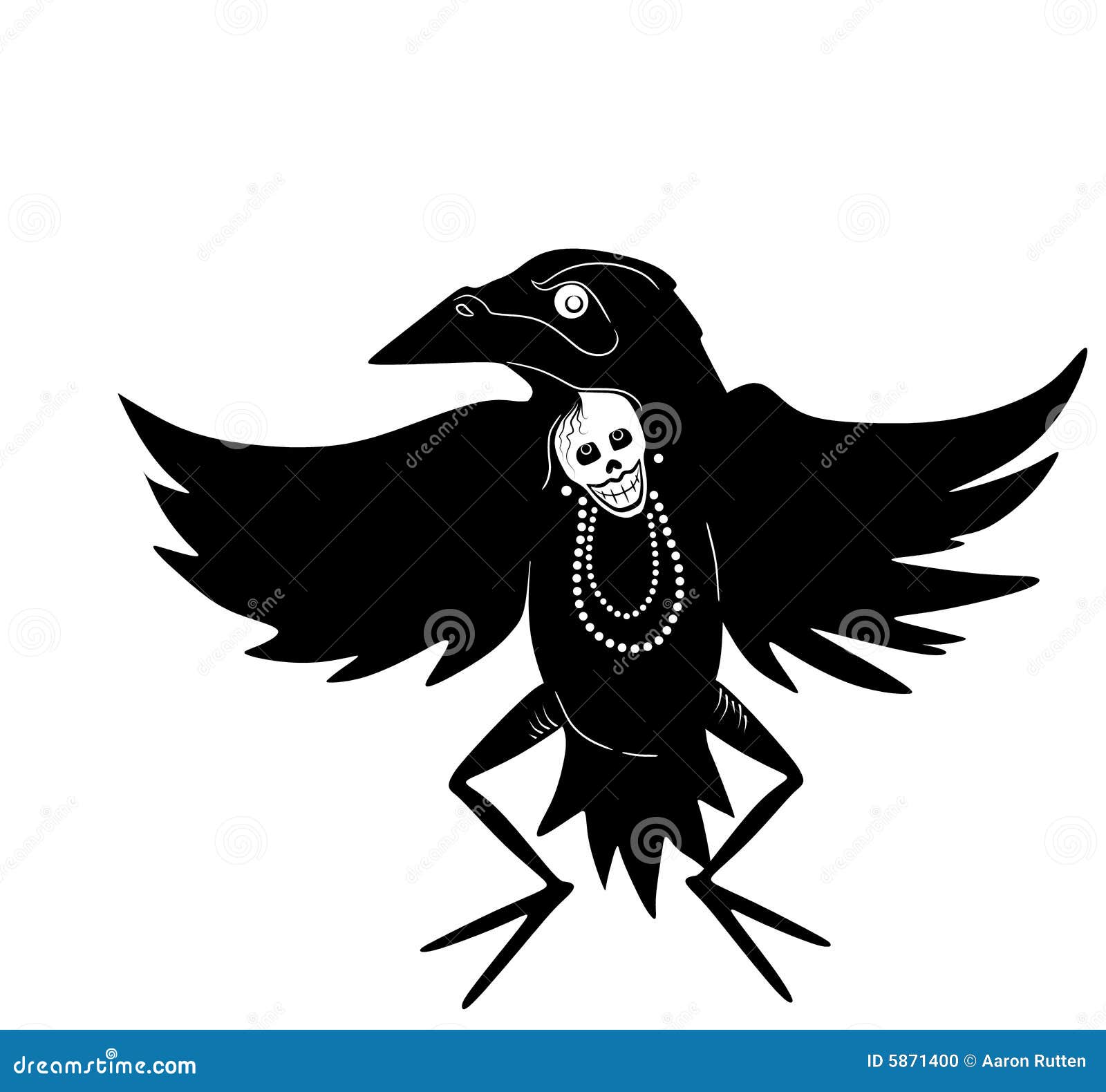 Dancing Crow Man stock illustration. Illustration of graphic - 5871400