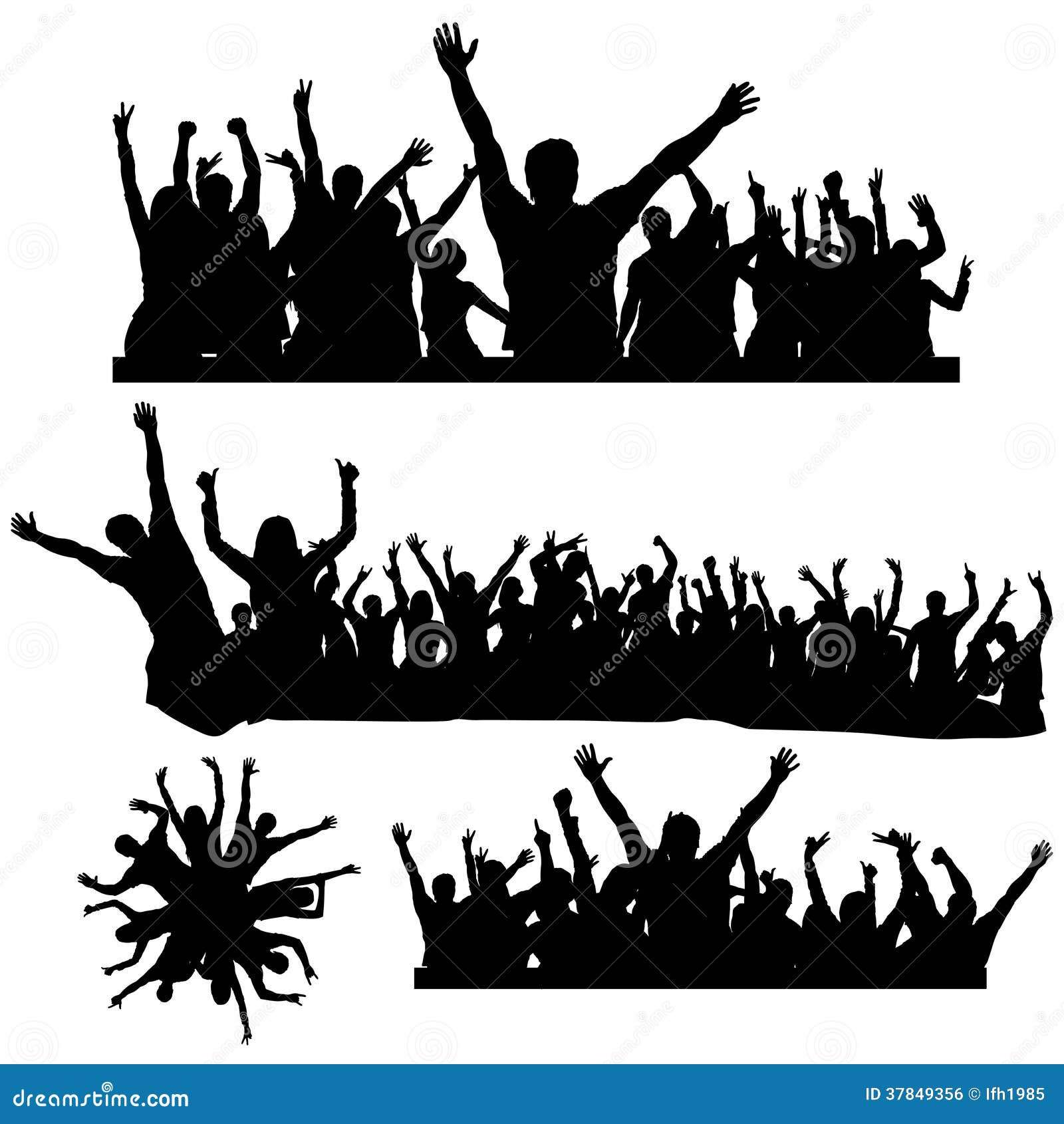 Dancing crowds stock vector. Illustration of happy, couple - 37849356
