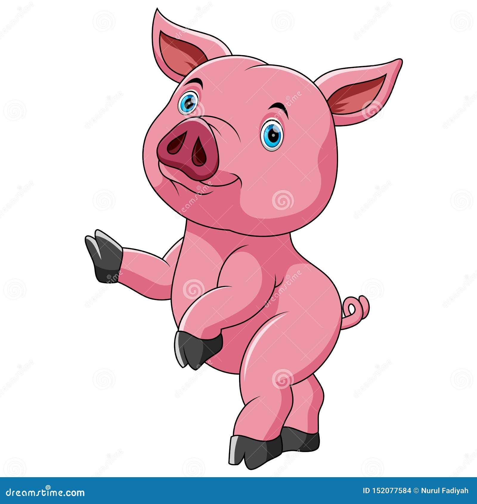Dancing Cute Cute Pig Cartoon Stock Vector - Illustration of artwork ...
