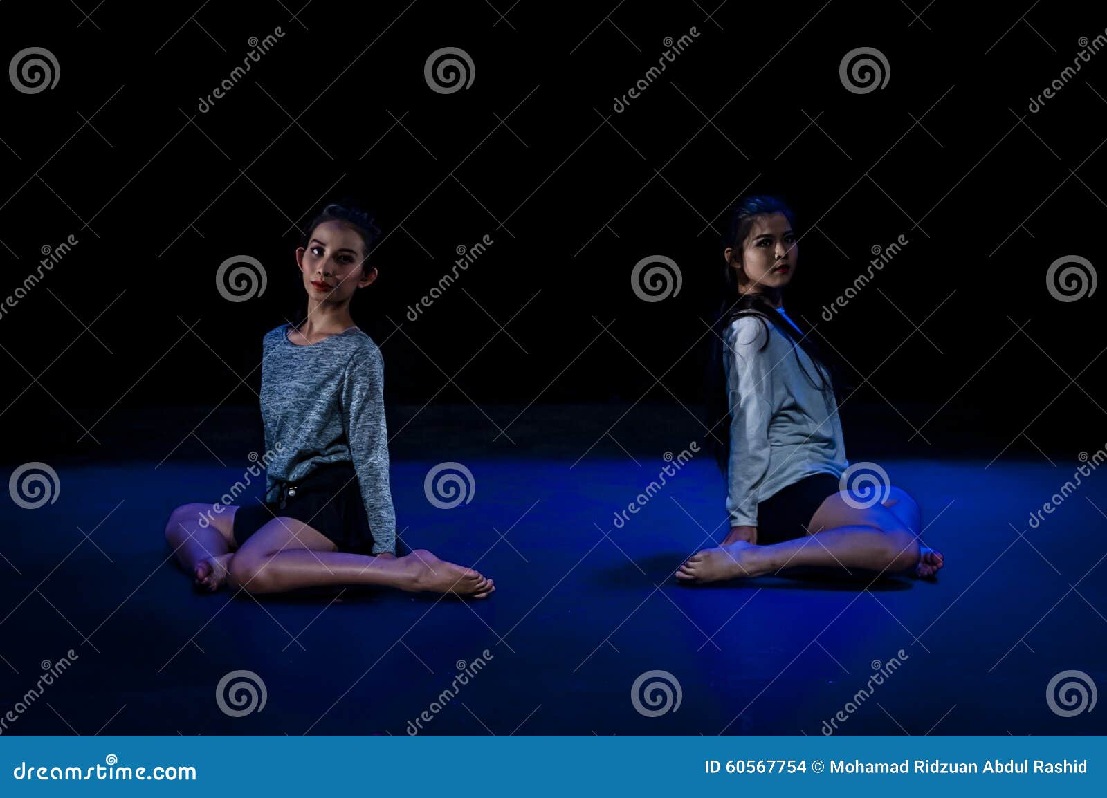 Dancing in dark studio editorial stock image. Image of lights - 60567754
