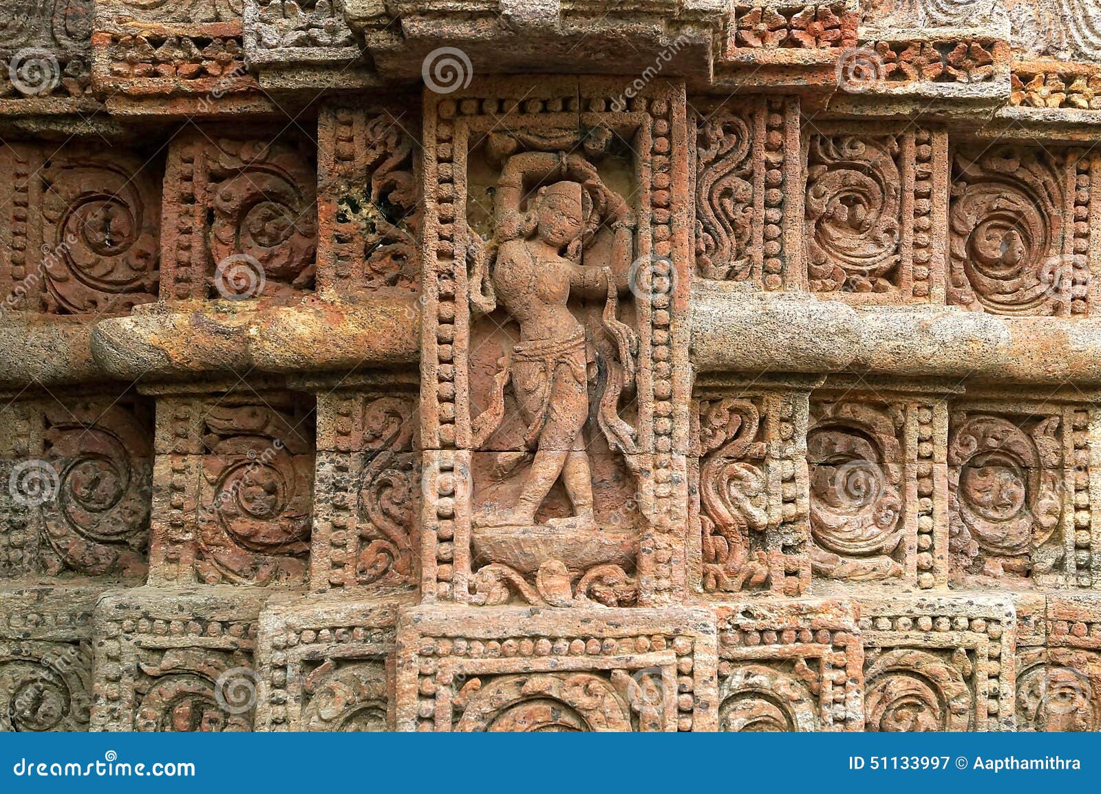 The dancing deity stock image. Image of goddess, mural - 51133997