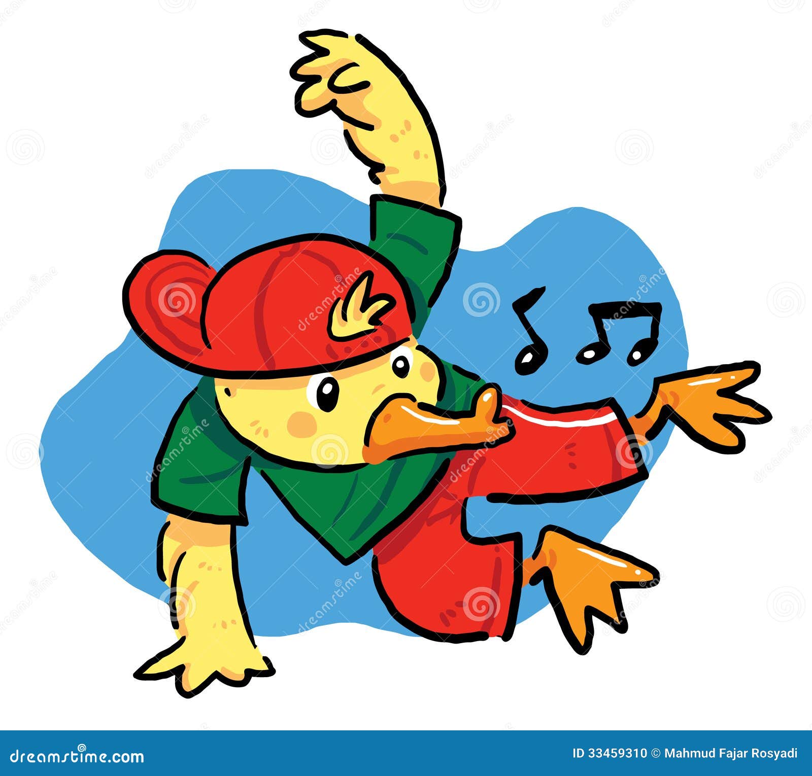 Dancing Duck stock vector. Illustration of style, break - 33459310
