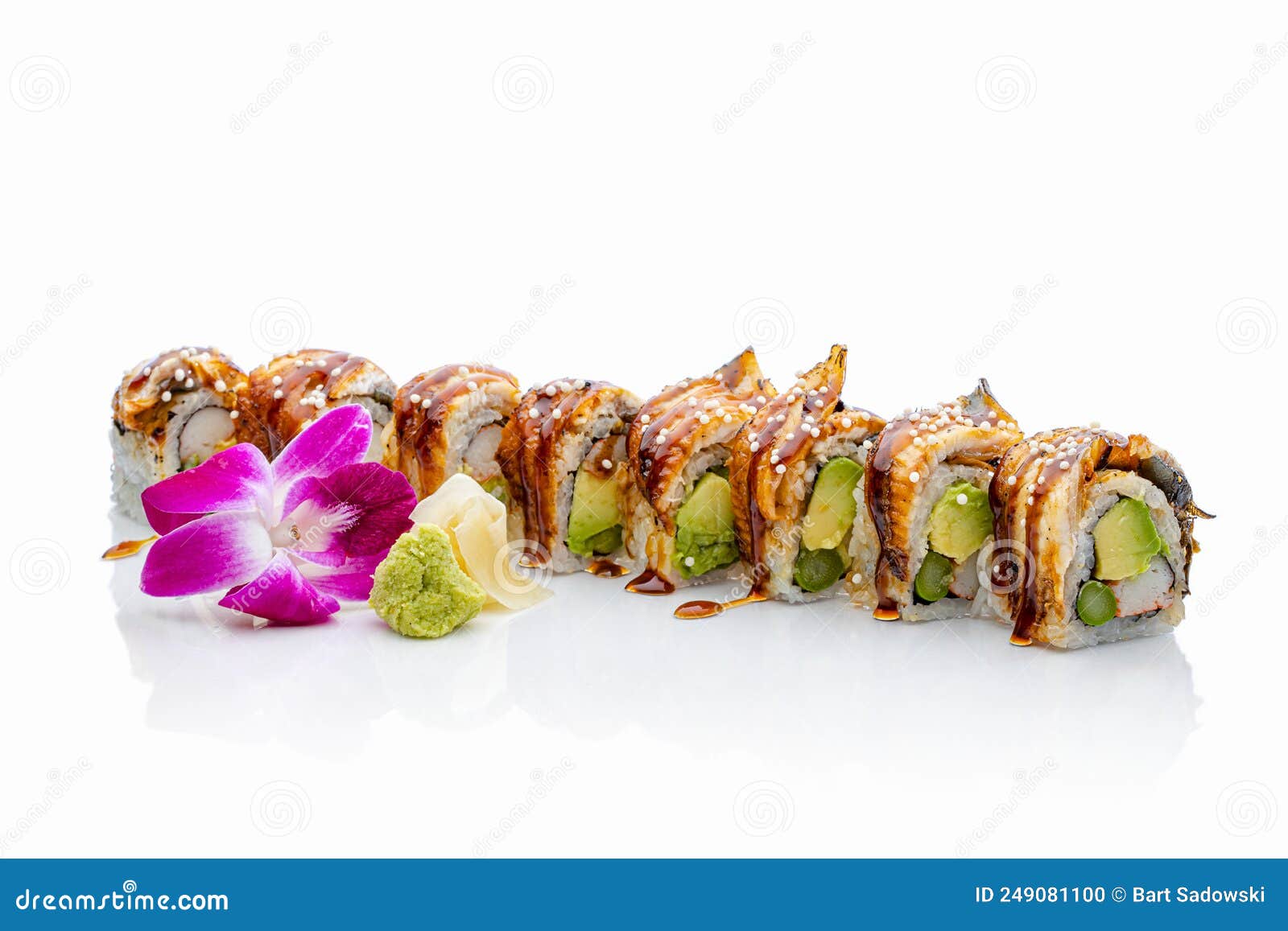 Dancing Eel Special Sushi Roll Stock Photo - Image of sushi, healthy ...
