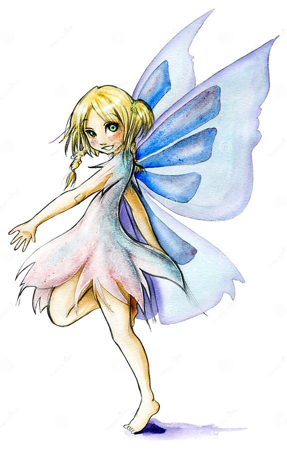 Dancing fairy stock illustration. Illustration of isolated - 19162665