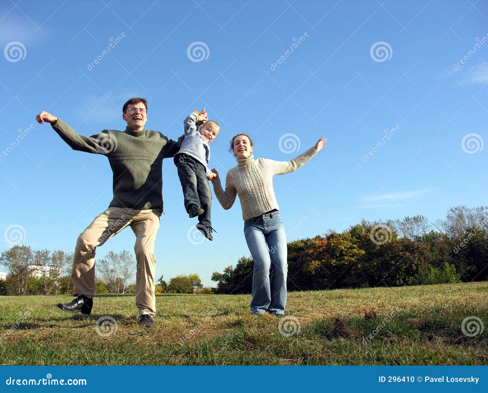 Dancing family stock photo. Image of hand, outside, daddy - 296410