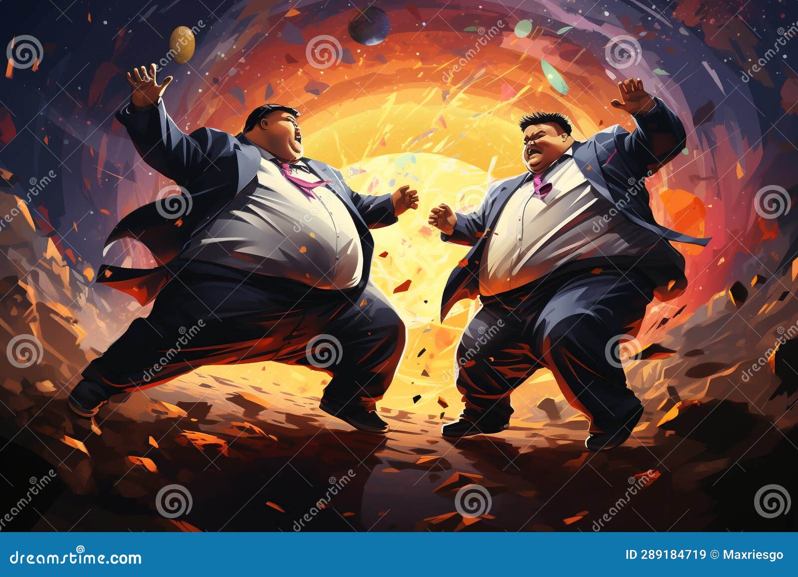 Dancing Fat Men Illustration Stock Illustration - Illustration of ...