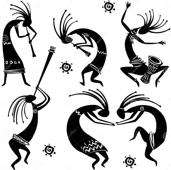 Dancing figures stock vector. Illustration of party, pattern - 14249425