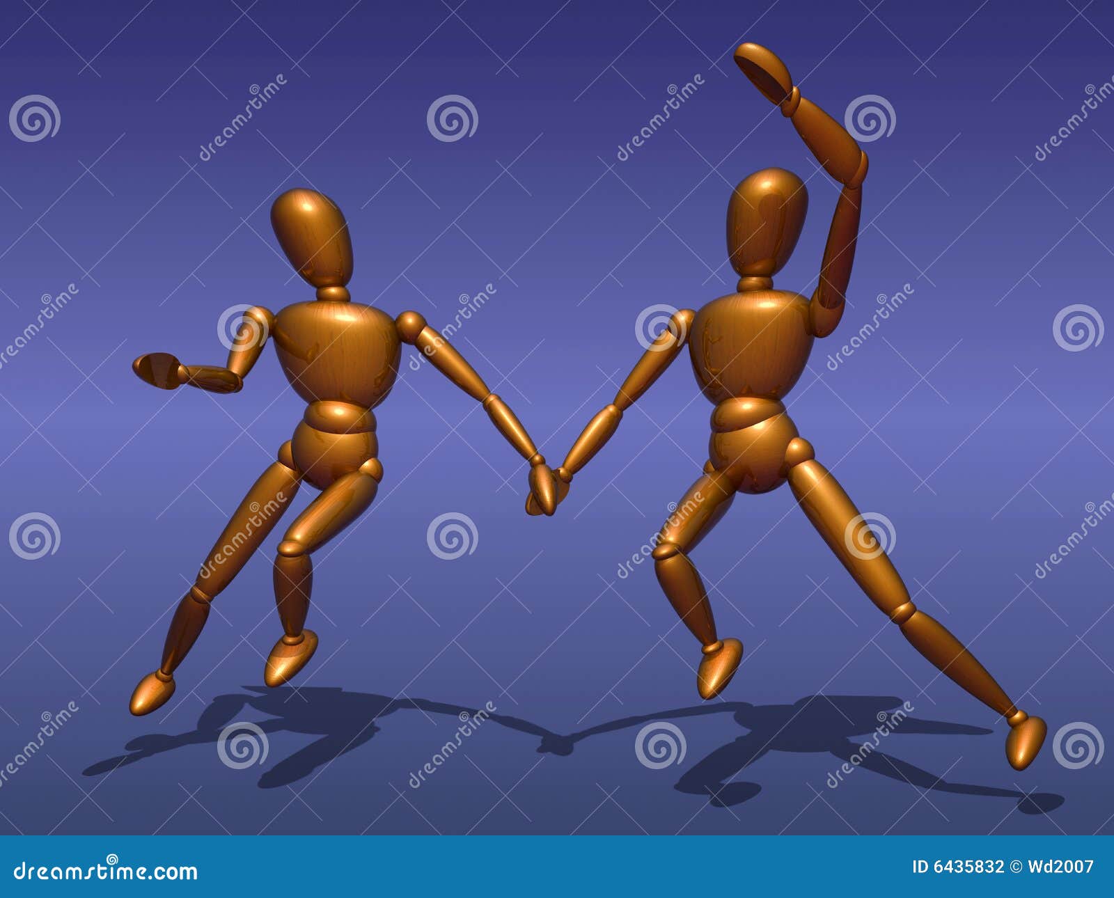 Dancing figurines stock illustration. Illustration of icon - 6435832