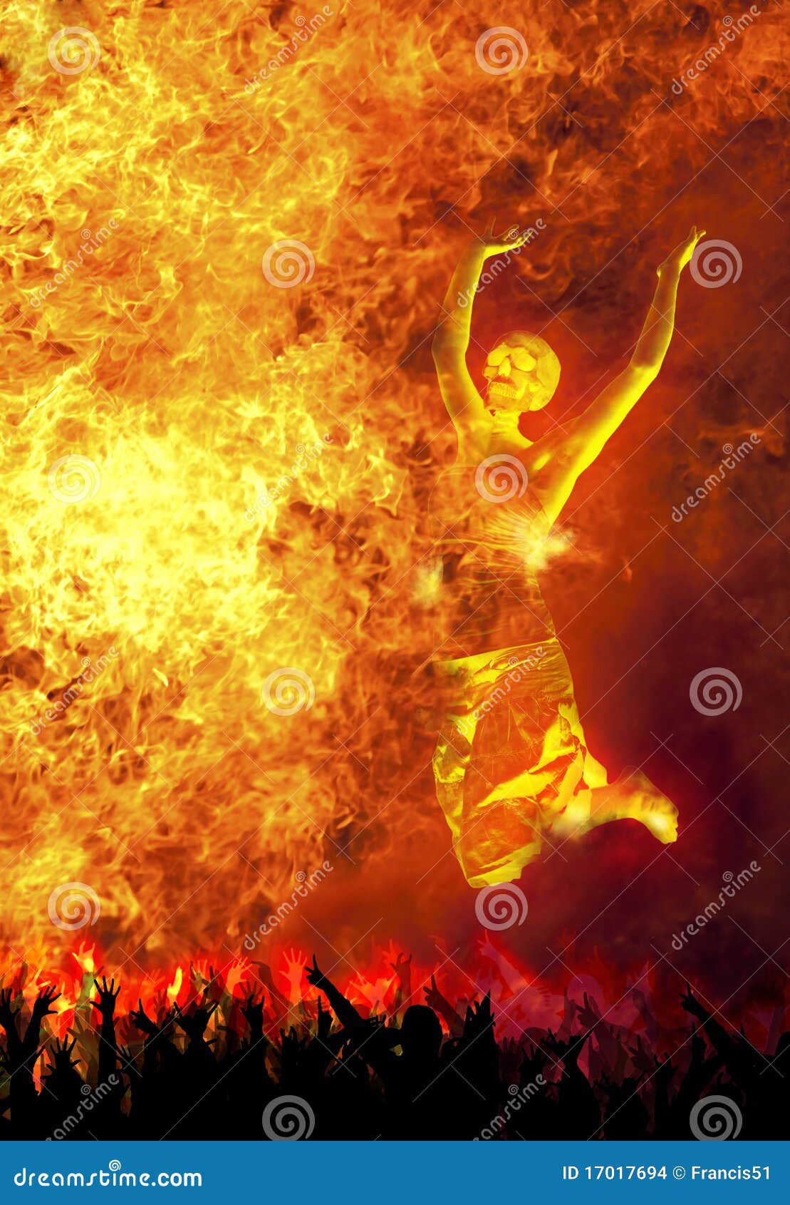 Dancing in the fire stock photo. Image of night, fire - 17017694