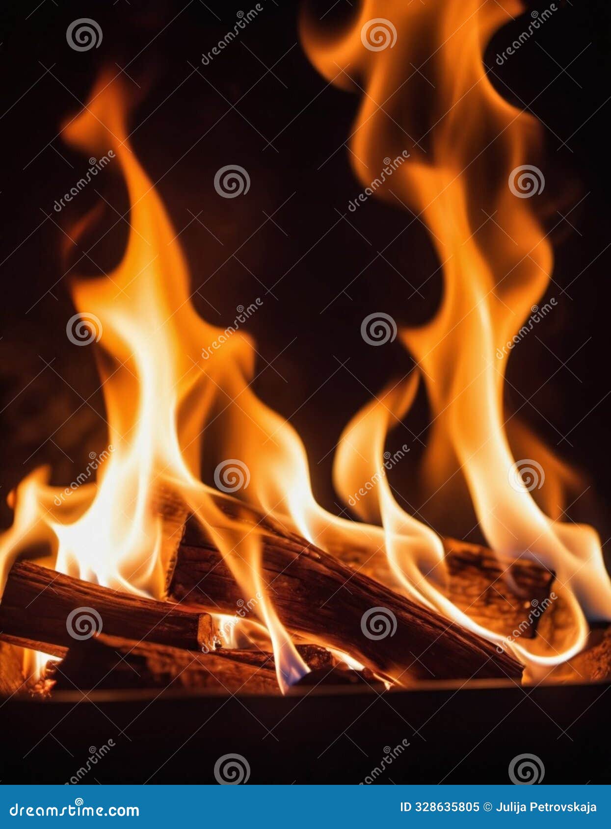 Dancing Flames. Tongues of Flame. Burning Fire, Bonfire. Fire is ...