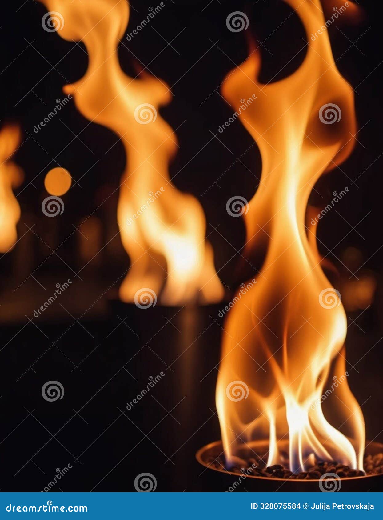 Dancing Flames. Tongues of Flame. Burning Fire, Bonfire. Fire is ...