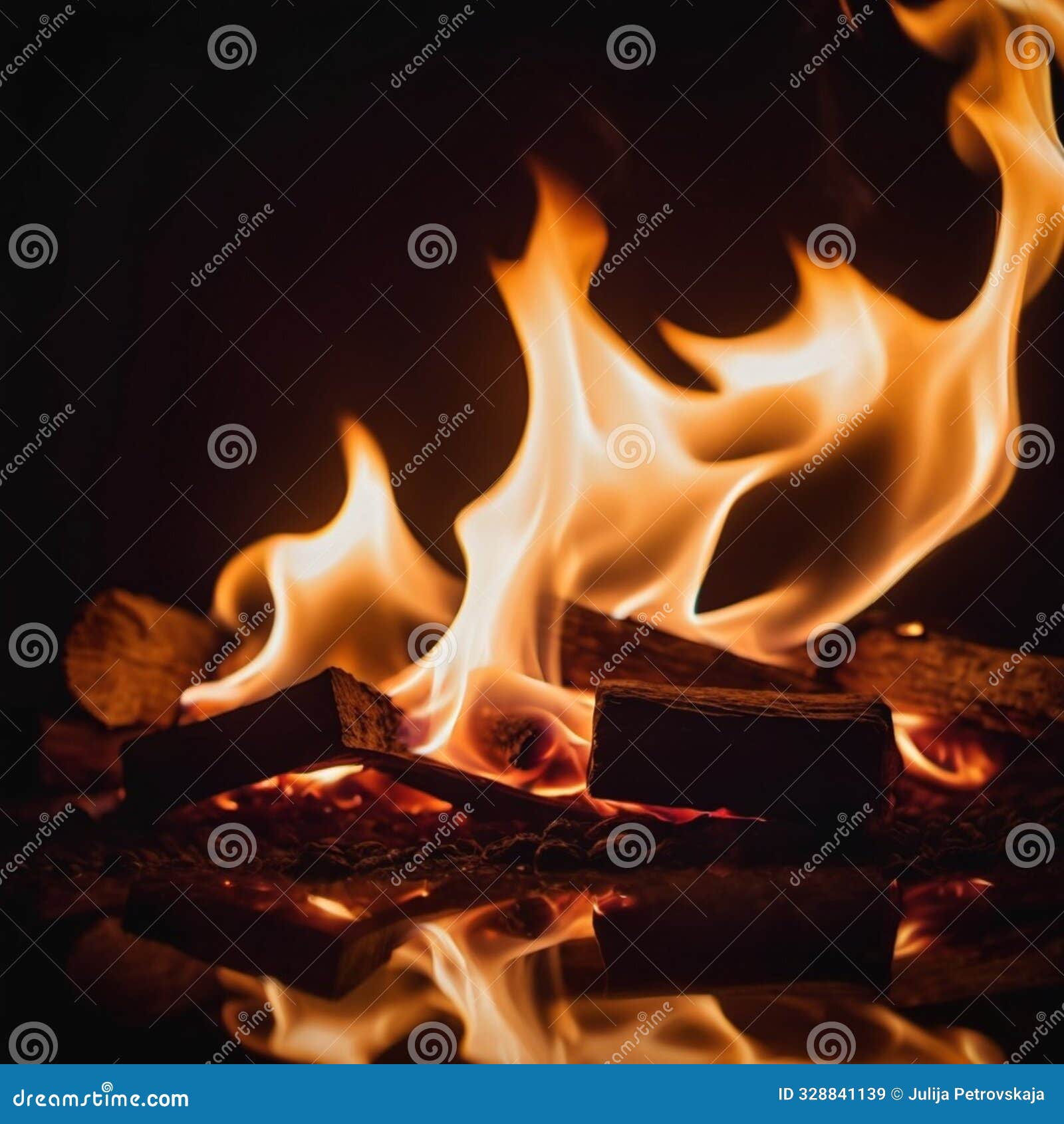 Dancing Flames. Tongues of Flame. Burning Fire, Bonfire. Fire is ...