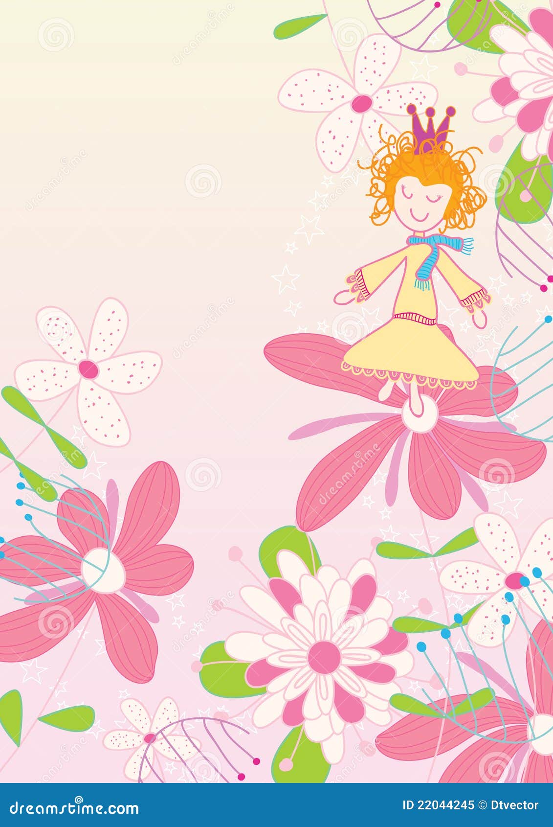 Dancing on Flower_eps stock vector. Illustration of cartoon - 22044245