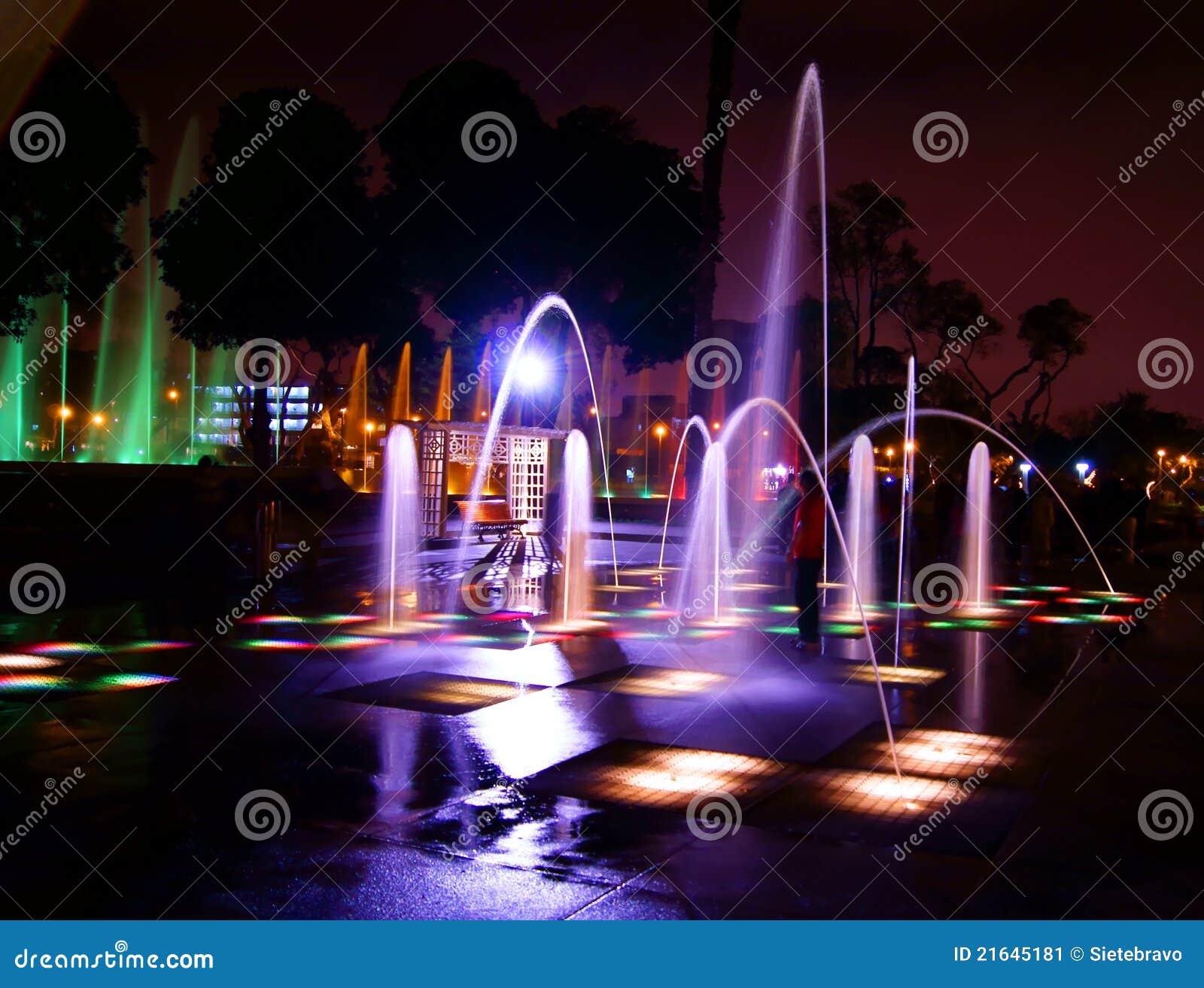 Dancing Fountain stock image. Image of mystical, colors - 21645181