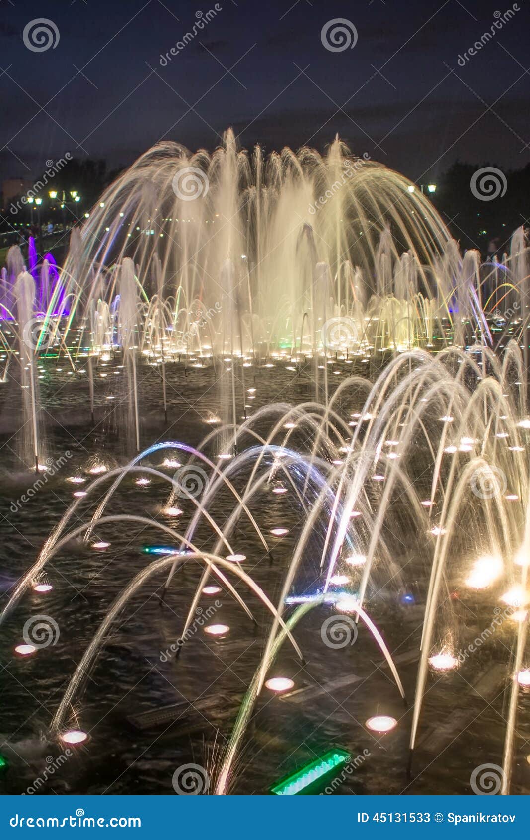 Dancing Fountain stock image. Image of lights, city, culture - 45131533