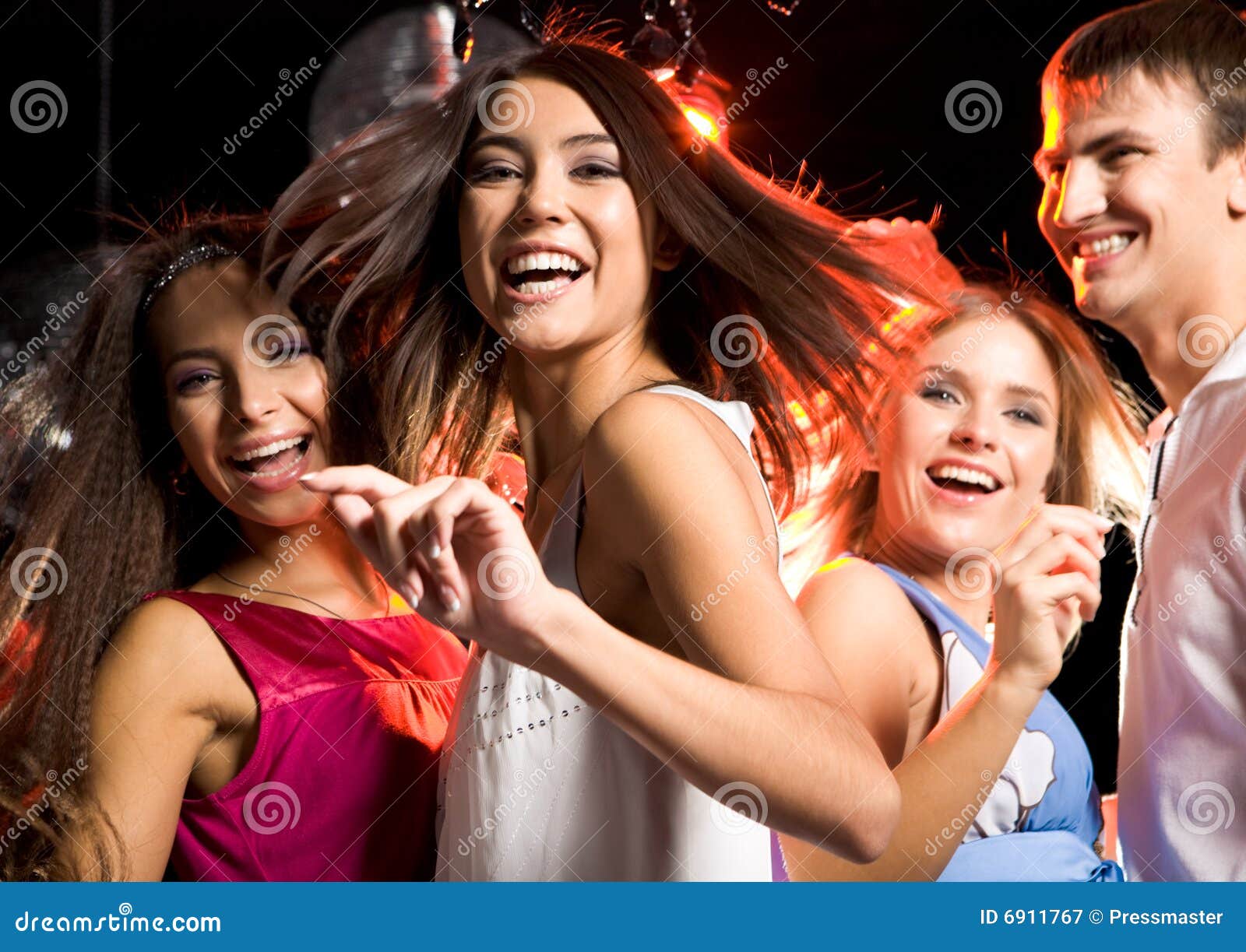 Dancing friends stock image. Image of disco, dancing, caucasian - 6911767
