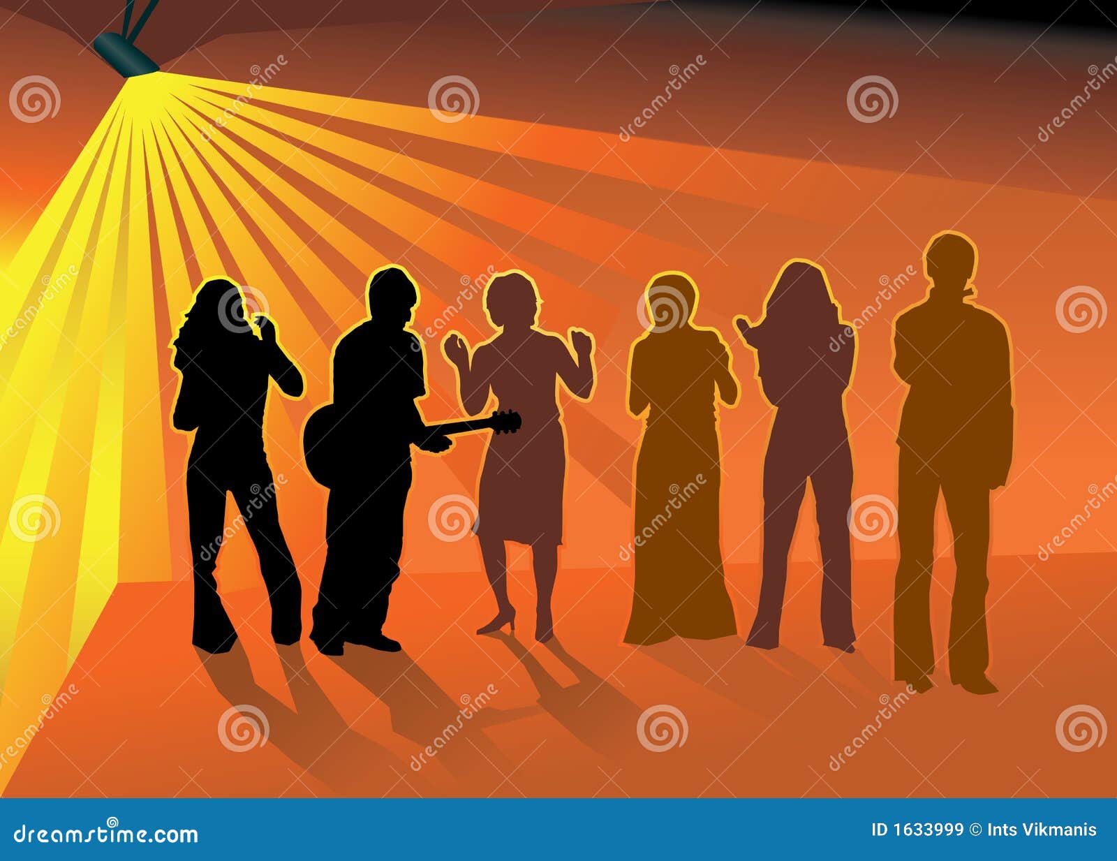 Dancing Friends in Nightclub Stock Vector - Illustration of discoteque ...