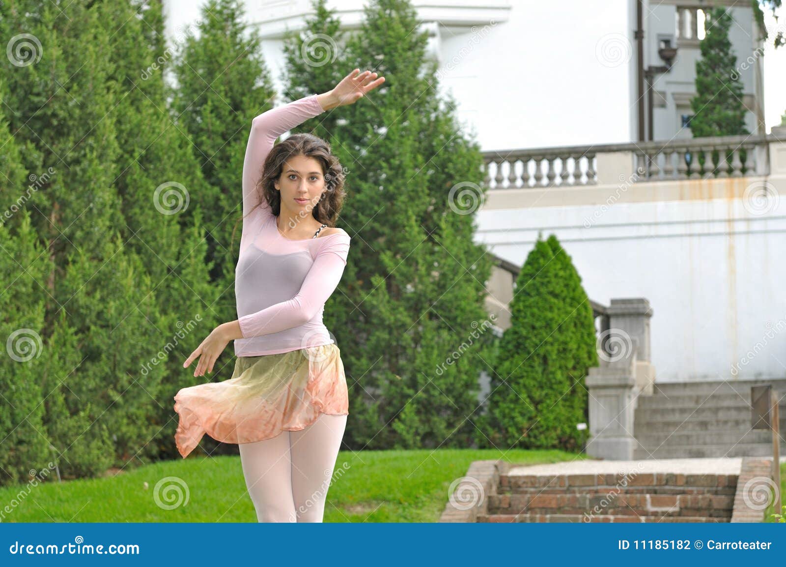 Dancing in the garden stock photo. Image of female, freedom - 11185182