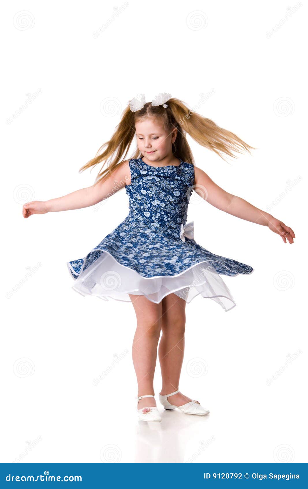 Dancing girl stock photo. Image of daughter, blue, expression - 9120792