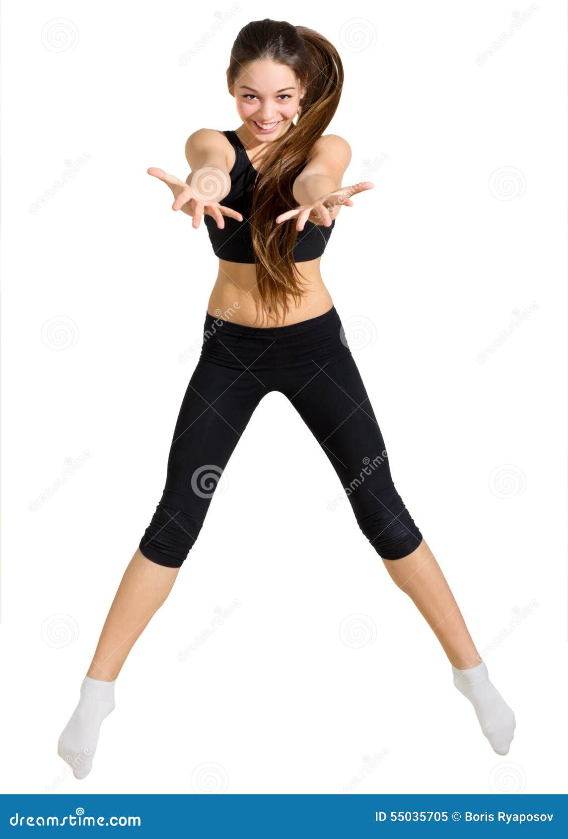 Dancing Girl in Black Costume Stock Image - Image of human, shape: 55035705