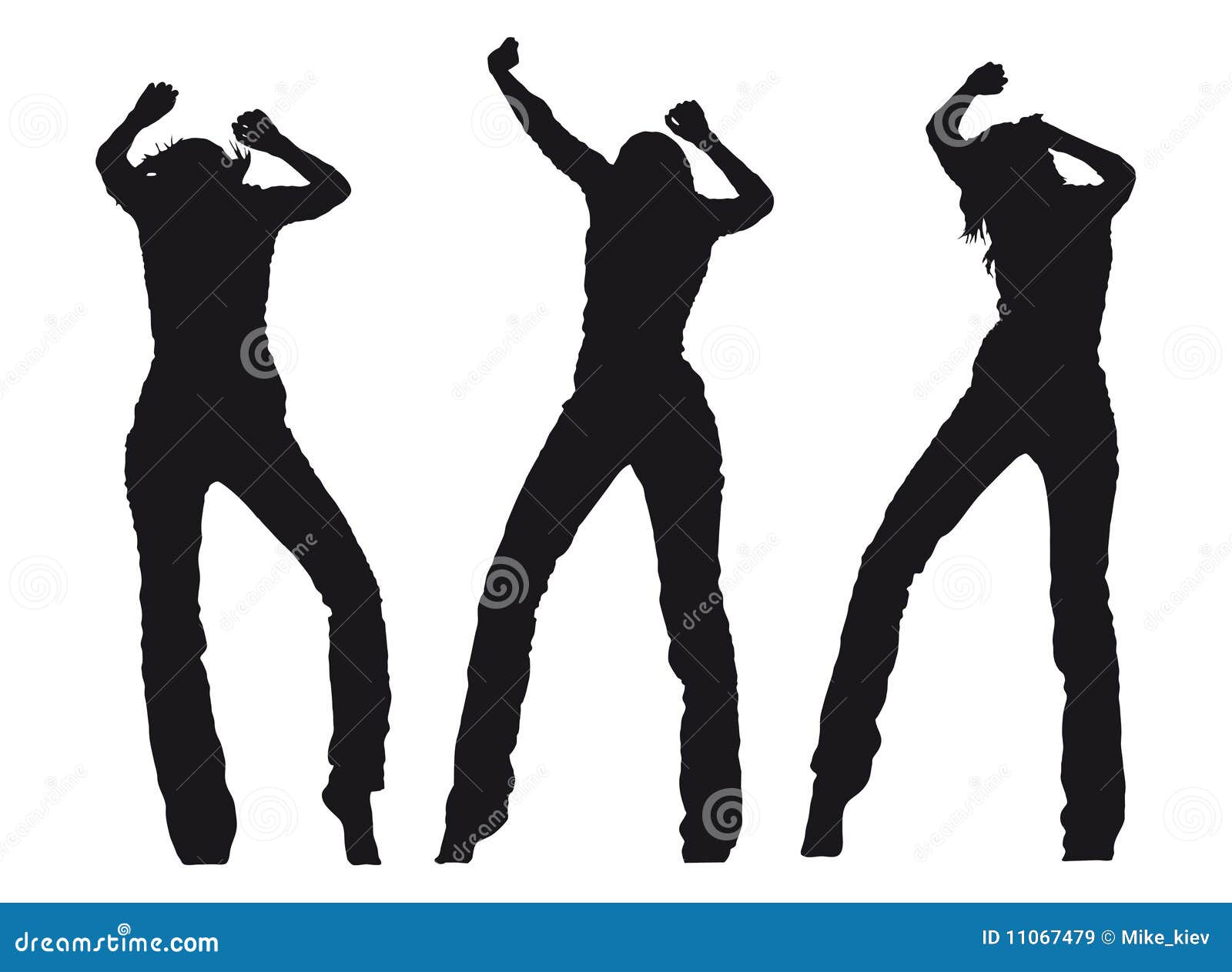 Dancing Girls Silhouette Stock Photo | CartoonDealer.com #33321642