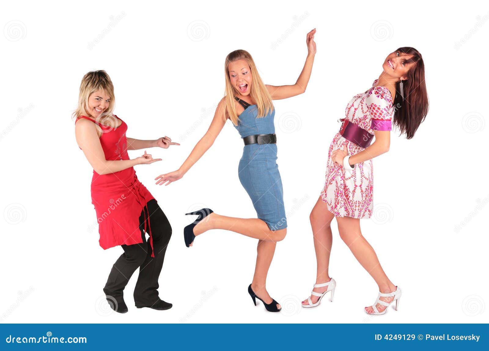 Dancing girls stock image. Image of person, people, interaction - 4249129