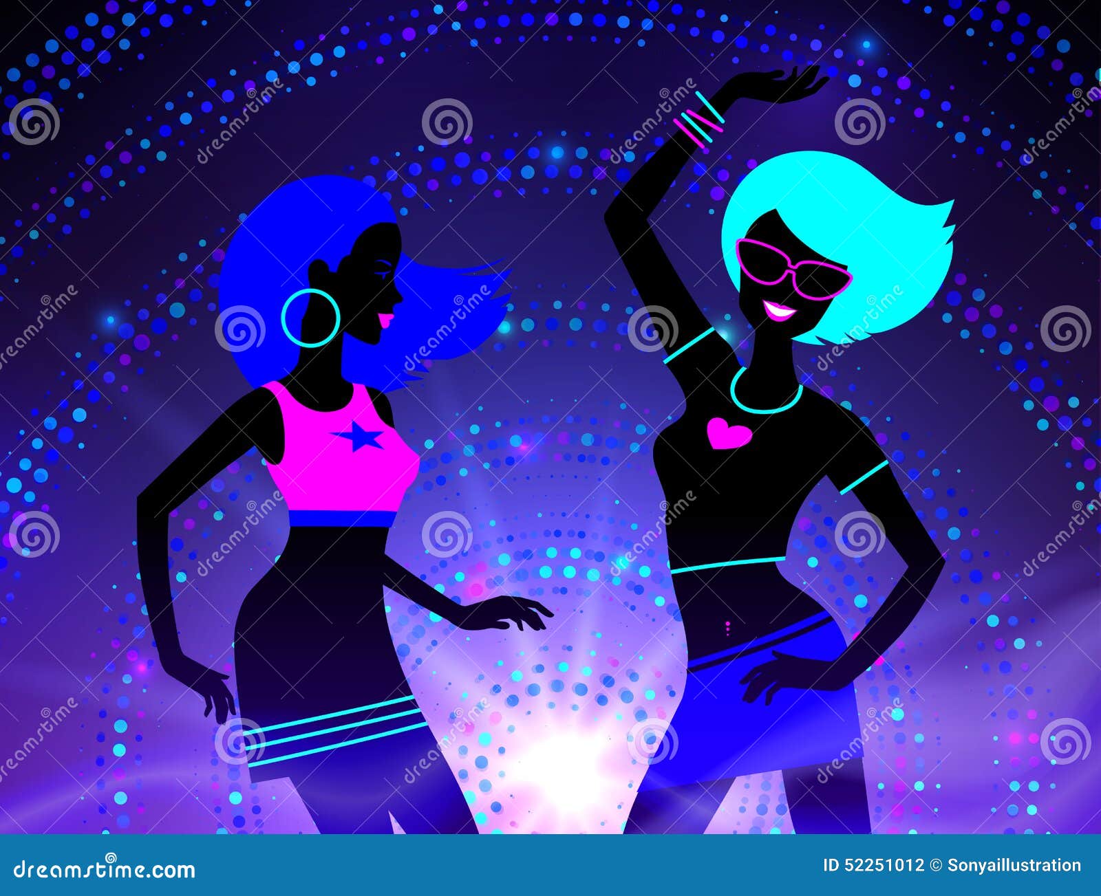Dancing Girls Stock Vector Illustration Of Clubbing 52251012