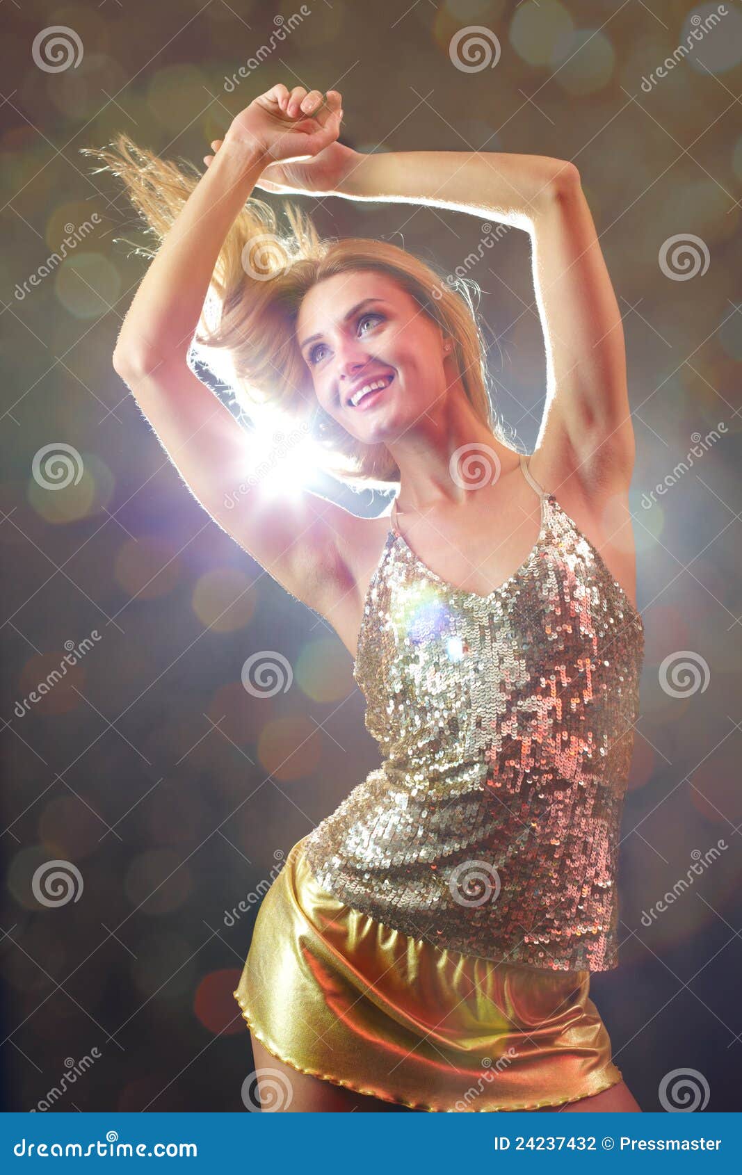 Dancing glamorous girl stock photo. Image of club, clubbing - 24237432