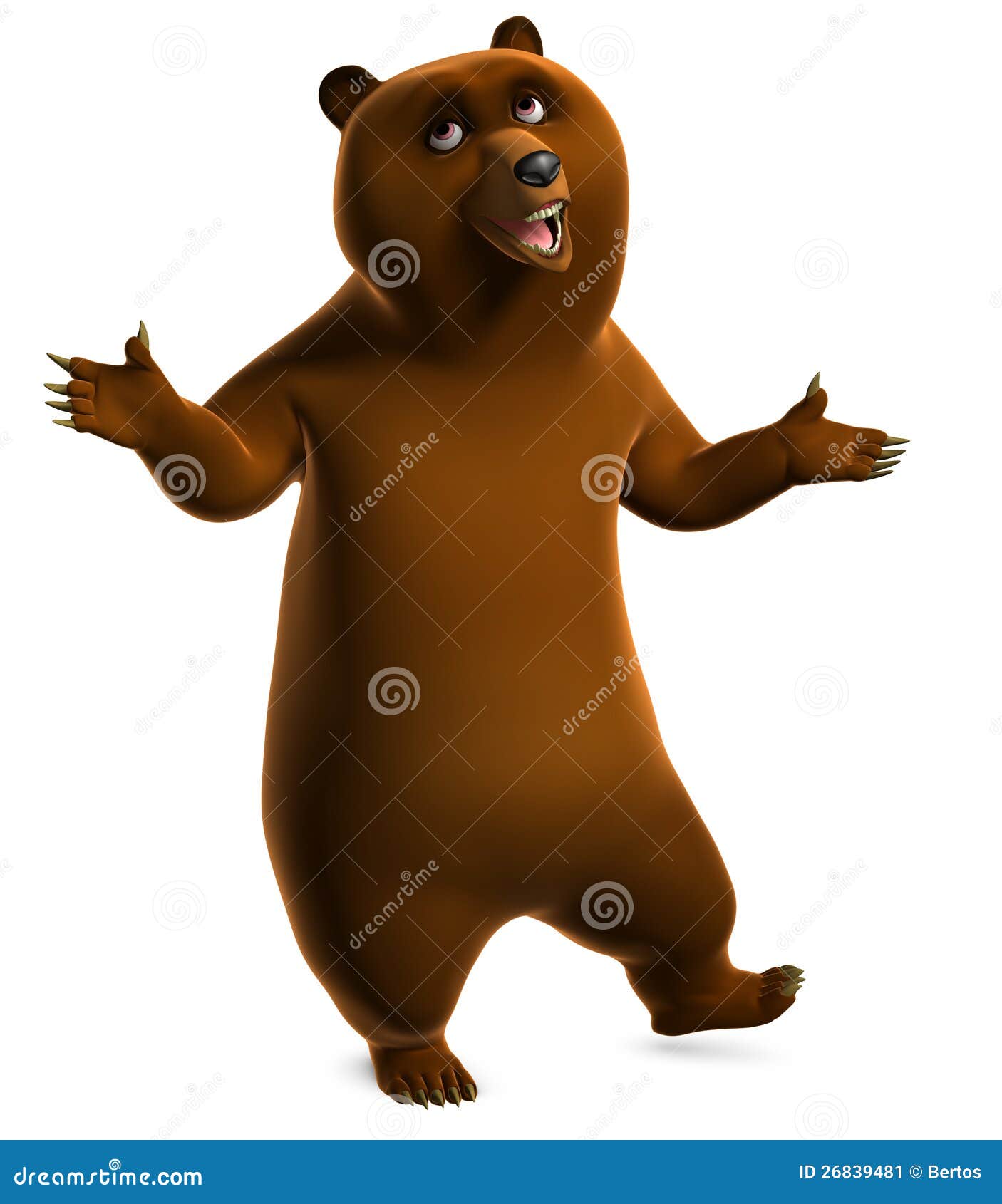 Dancing Grizzly Bear Royalty-Free Stock Photography | CartoonDealer.com ...