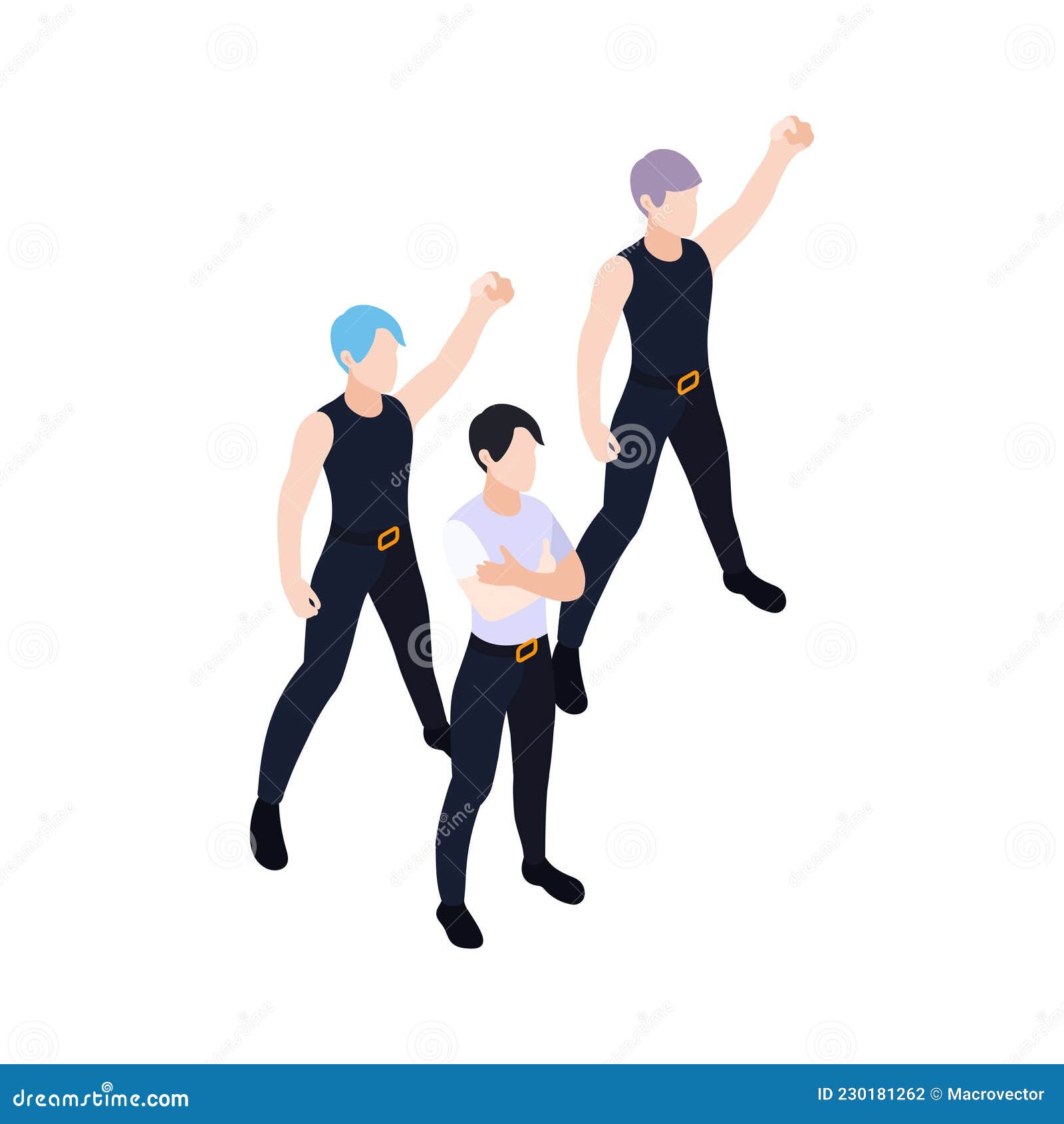 Dancing Group Isometric Icon Stock Vector - Illustration of design ...