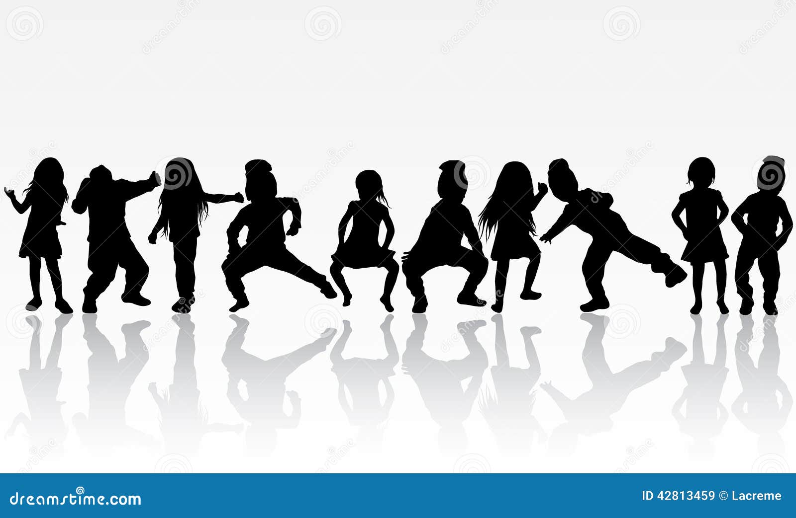 Dancing group stock vector. Illustration of outline, hands - 42813459