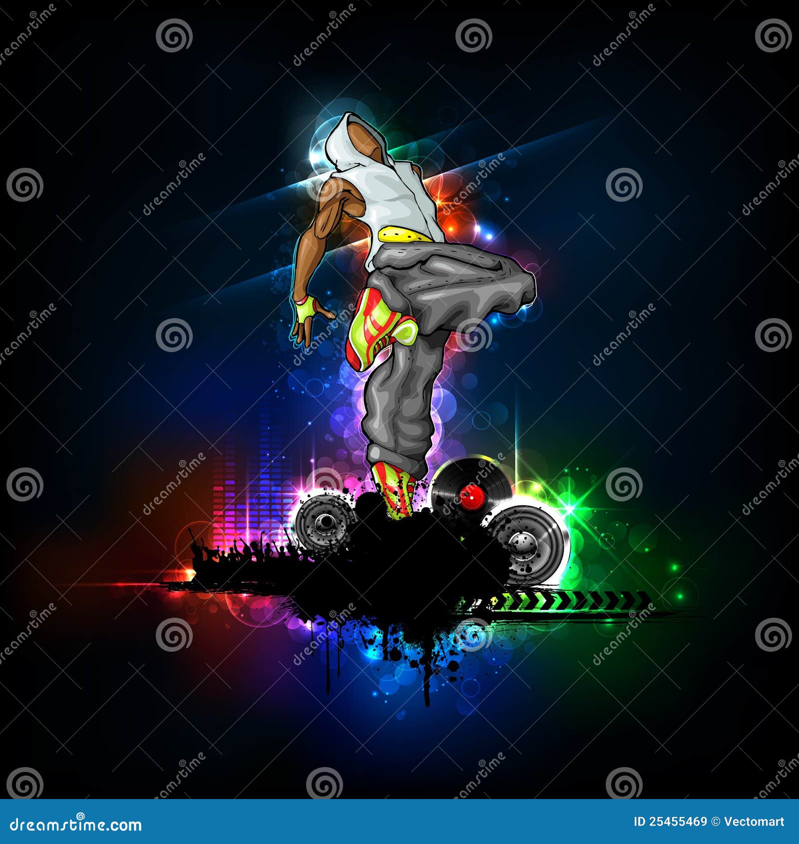 Dancing Guy stock illustration. Illustration of flexibility - 25455469
