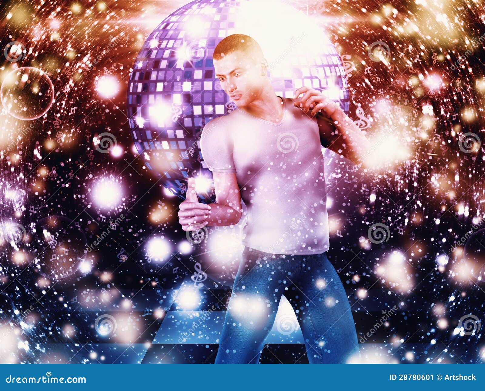 Dancing Guy On Dance Floor Royalty-Free Stock Photography ...