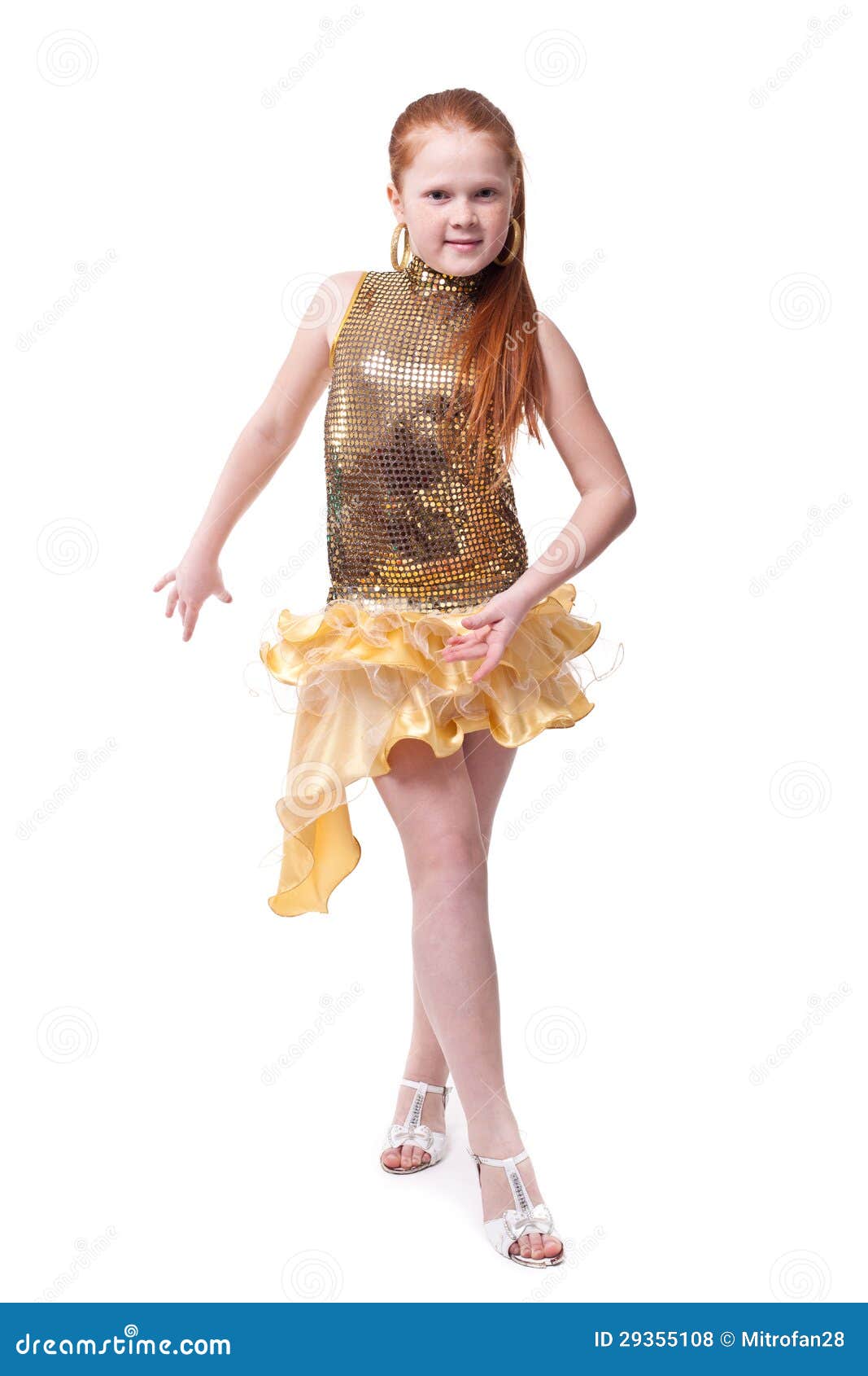 Dancing happy little girl stock photo. Image of modern - 29355108