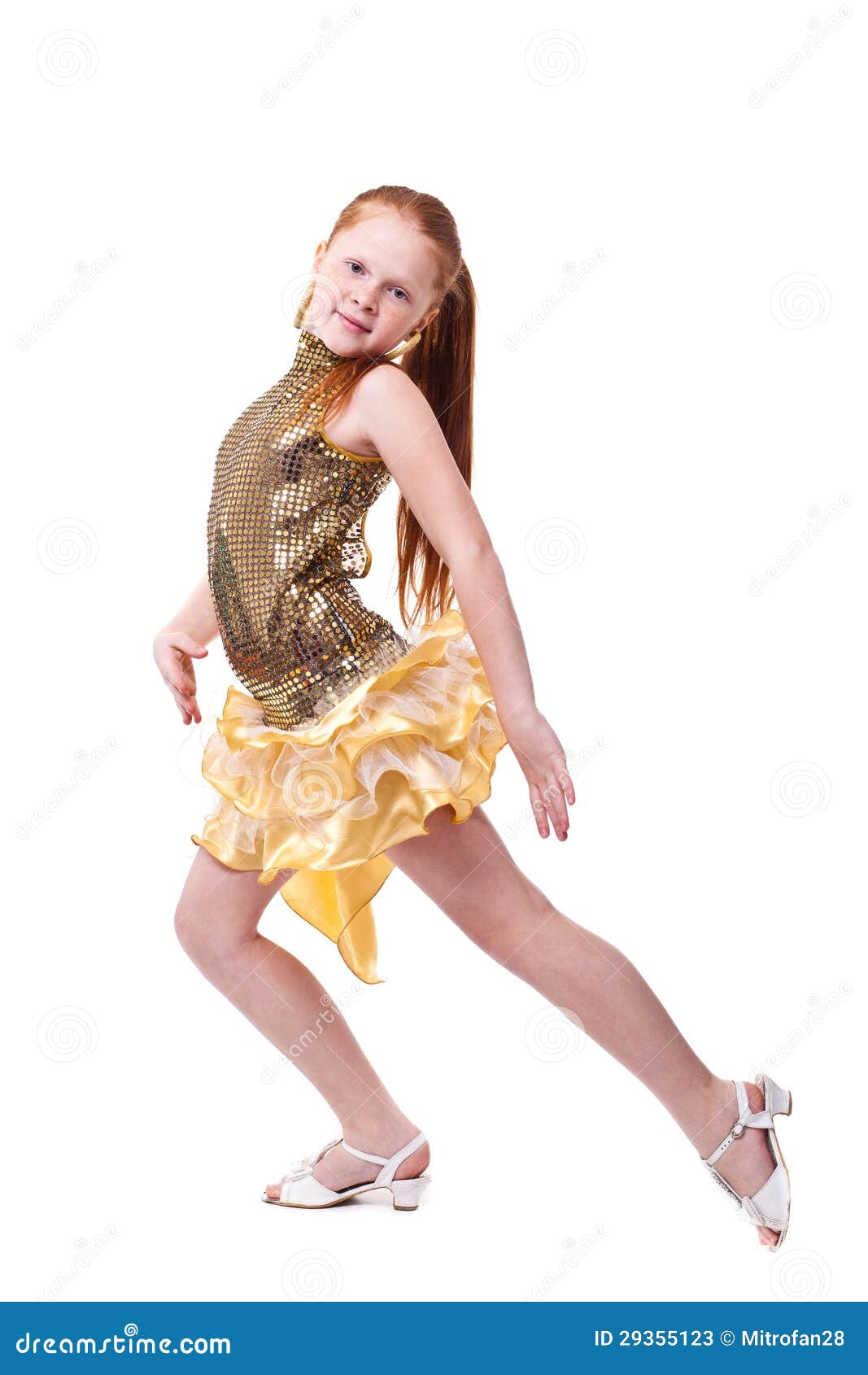 Dancing happy little girl stock image. Image of little - 29355123